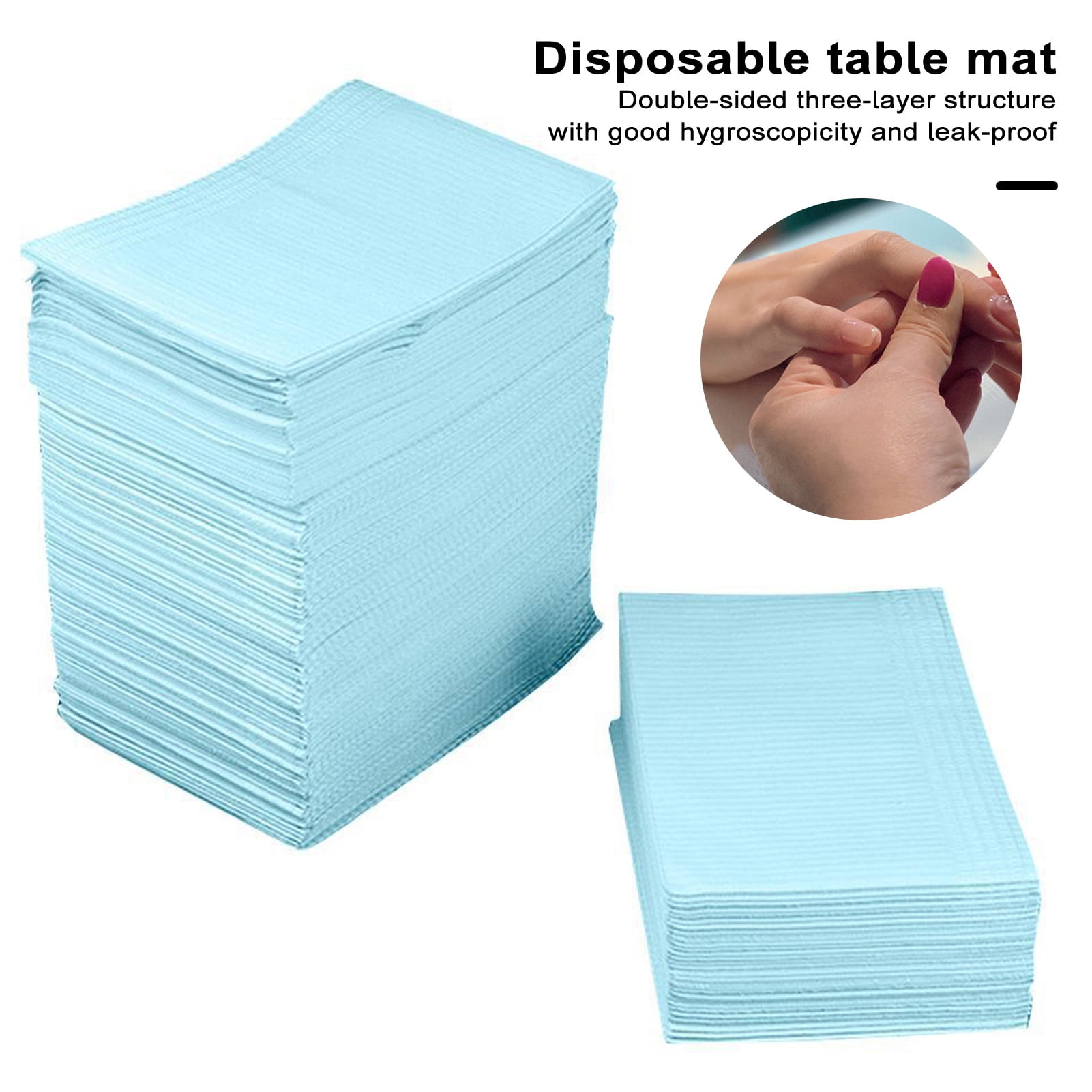 vnanda Disposable Nail Pad 125pcs Disposable Nail Art Table Towels Mat ...