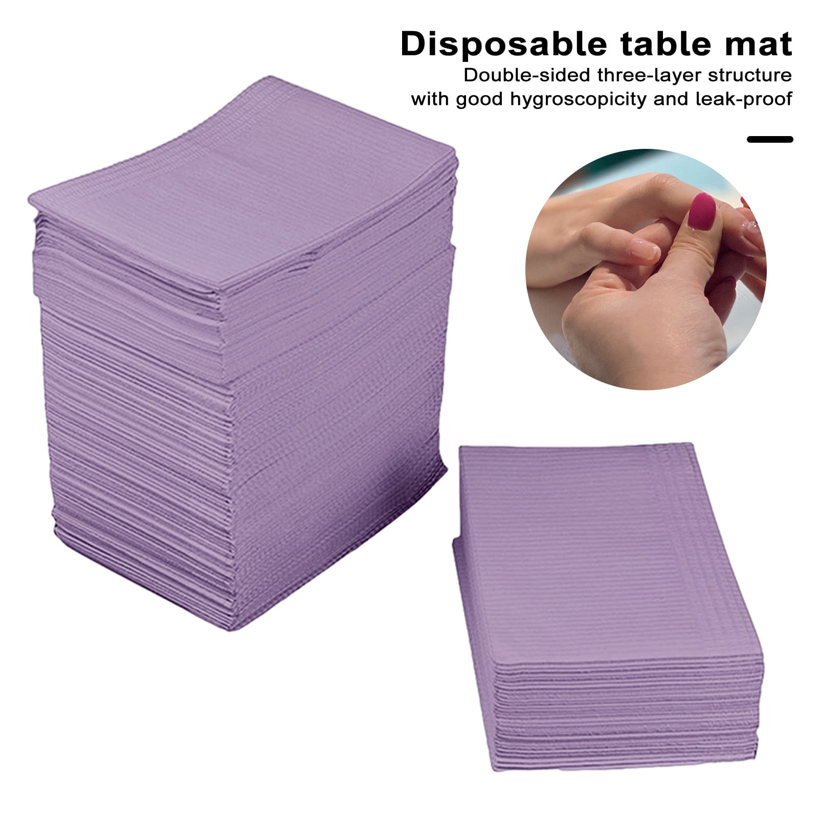 vnanda Disposable Nail Pad 125pcs Disposable Nail Art Table Towels Mat ...