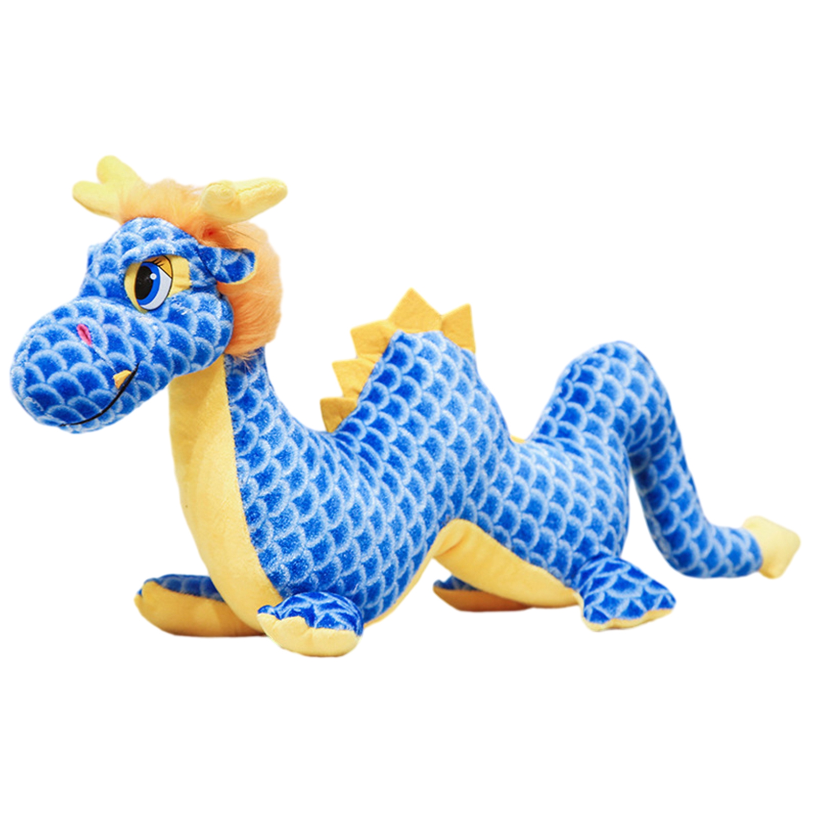 vnanda Dragon Toy with Horns Tail Chinese Dragon Plush Scales Print ...
