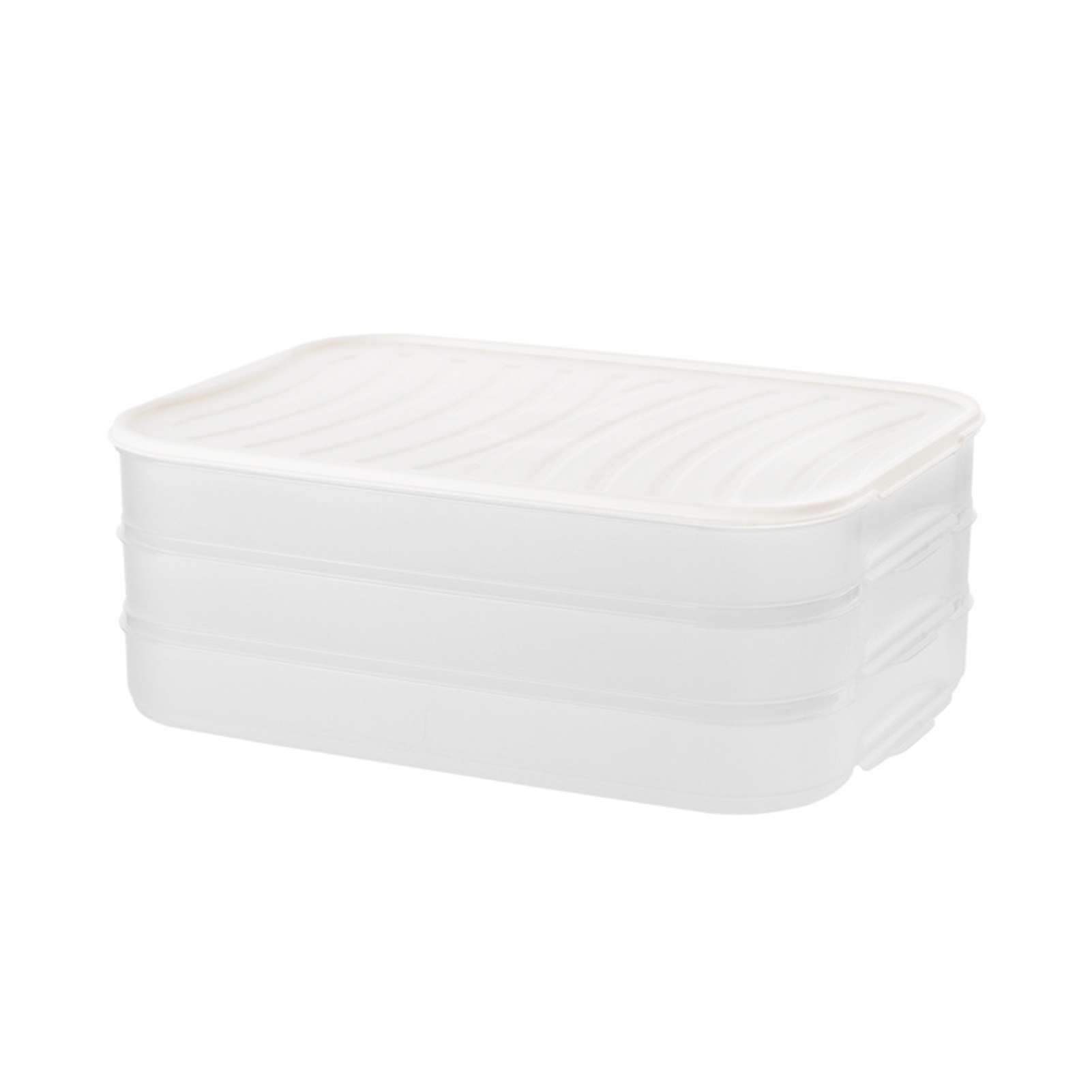 vnanda Dumpling Stackable Container Food Storage Box with Lid Capacity ...