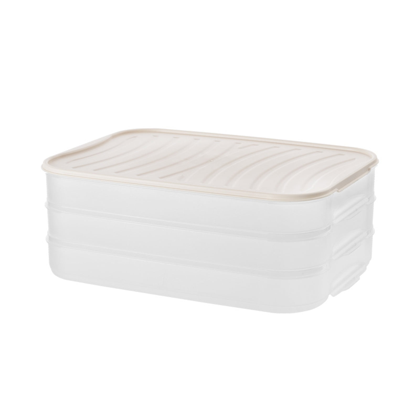vnanda Dumpling Stackable Container Food Storage Box with Lid Capacity ...