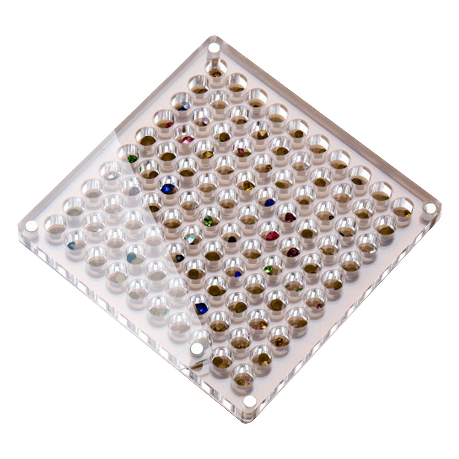 vnanda Easy Access Nail Bead Container Acrylic Nail Box Clear Storage ...