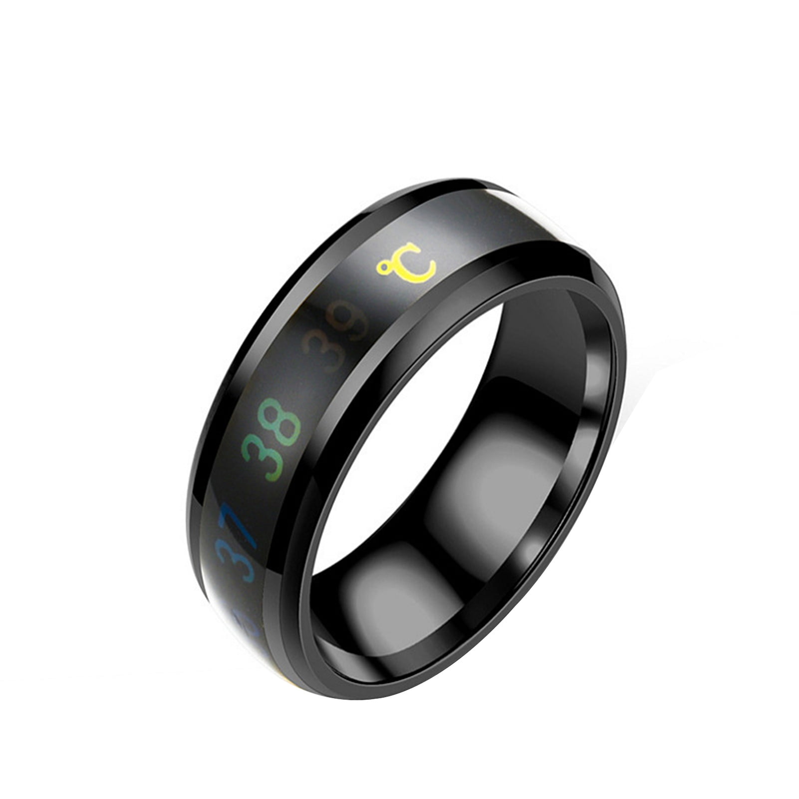 vnanda Finger Ring Intelligent Body Temperature Sensing Ring Steel ...