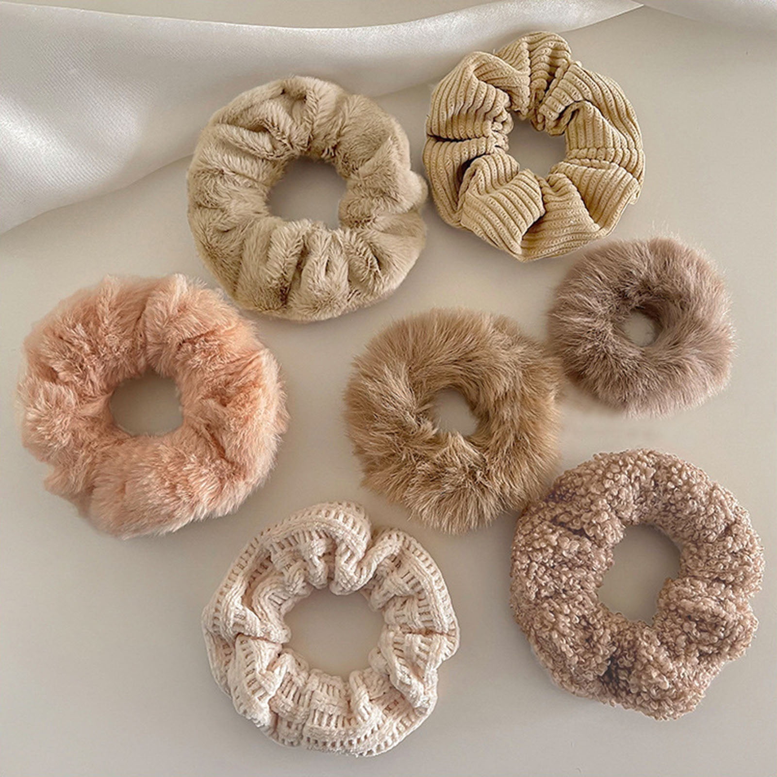 vnanda Hair Bands 7 Pcs/set Women Hair Rings Sweet Color Anti-slip Hair ...