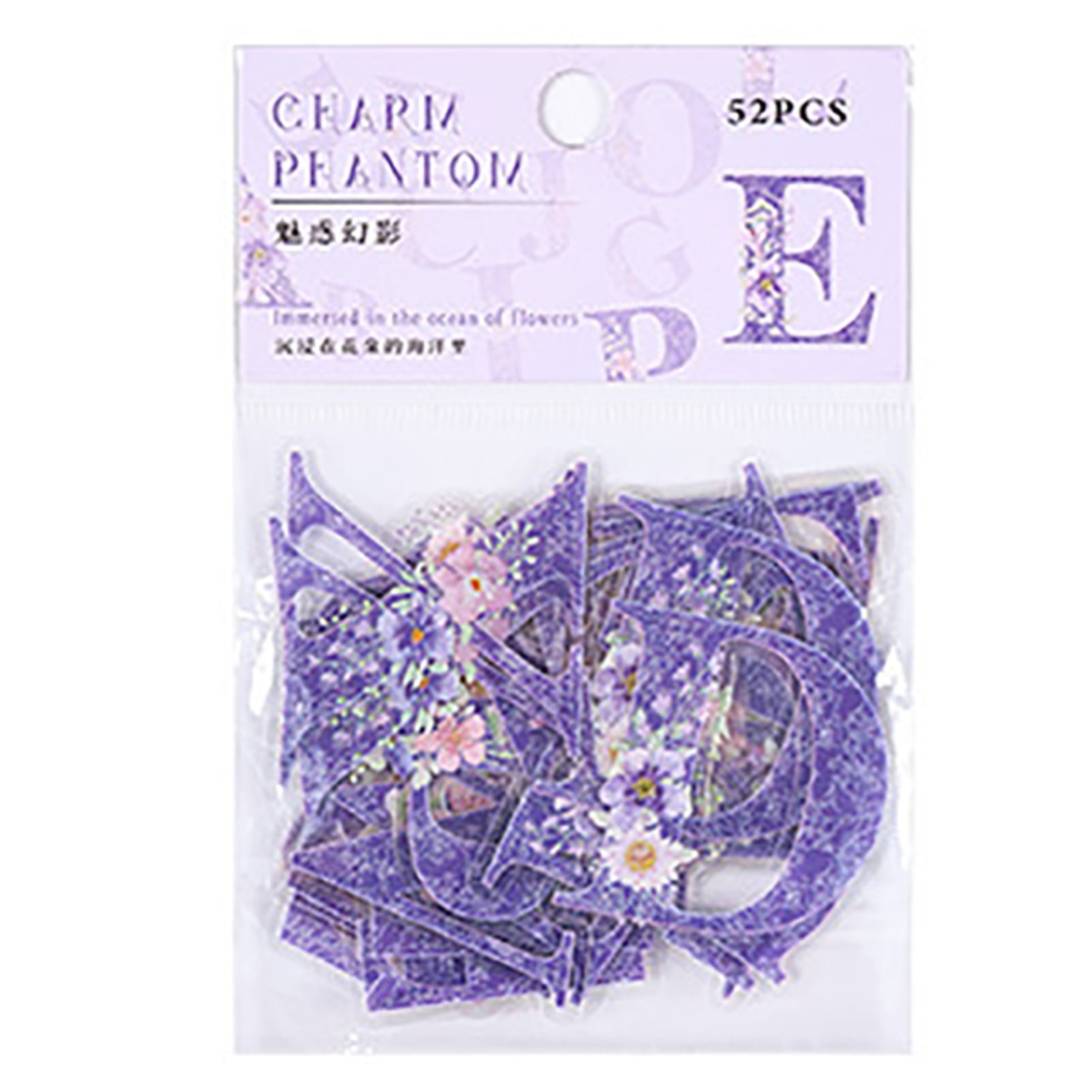 vnanda High-quality Pvc Vinyl Stickers 52 Sheets Retro Letter Artistic ...