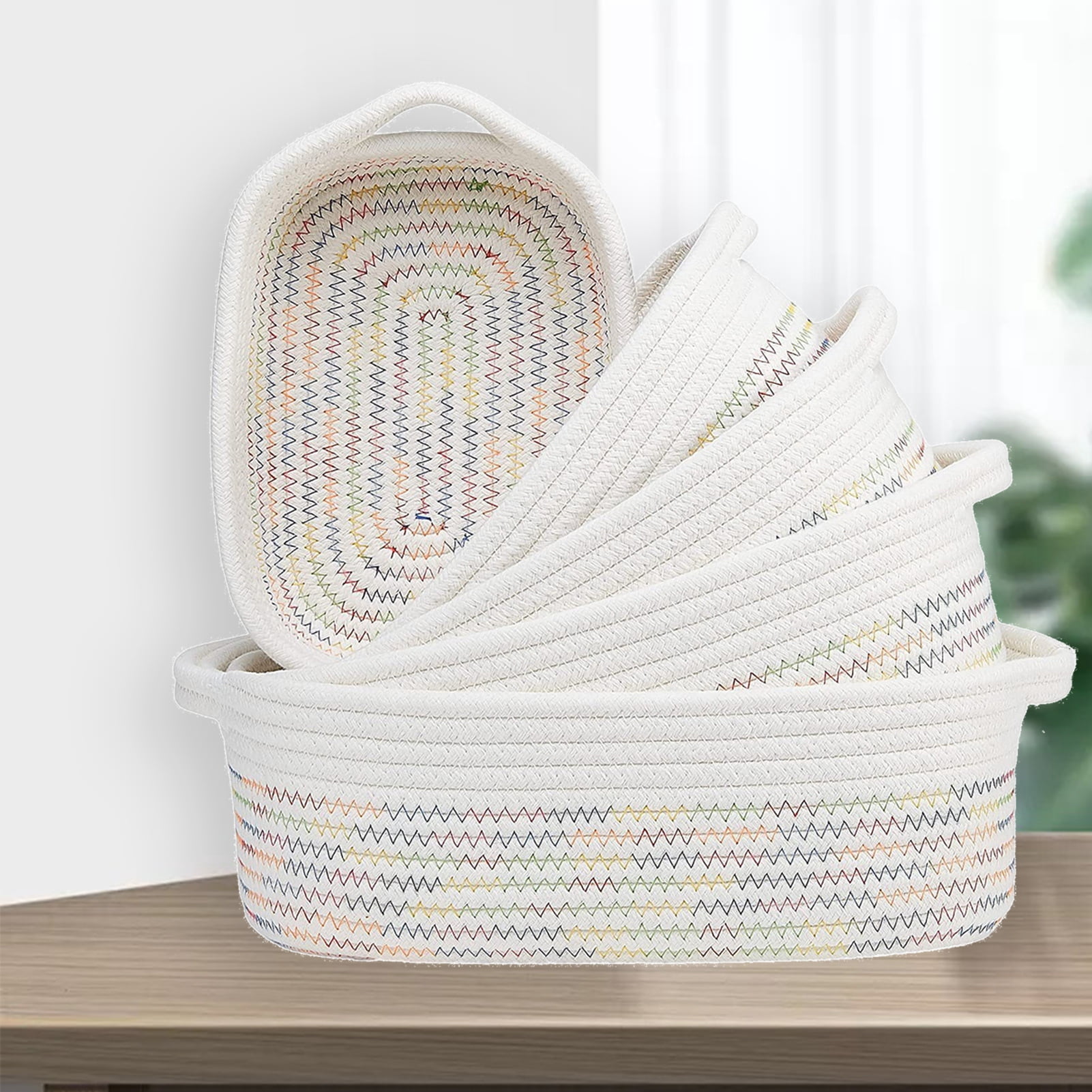 vnanda Housewarming Gift Basket Set of 5 Woven Storage Baskets Stylish ...