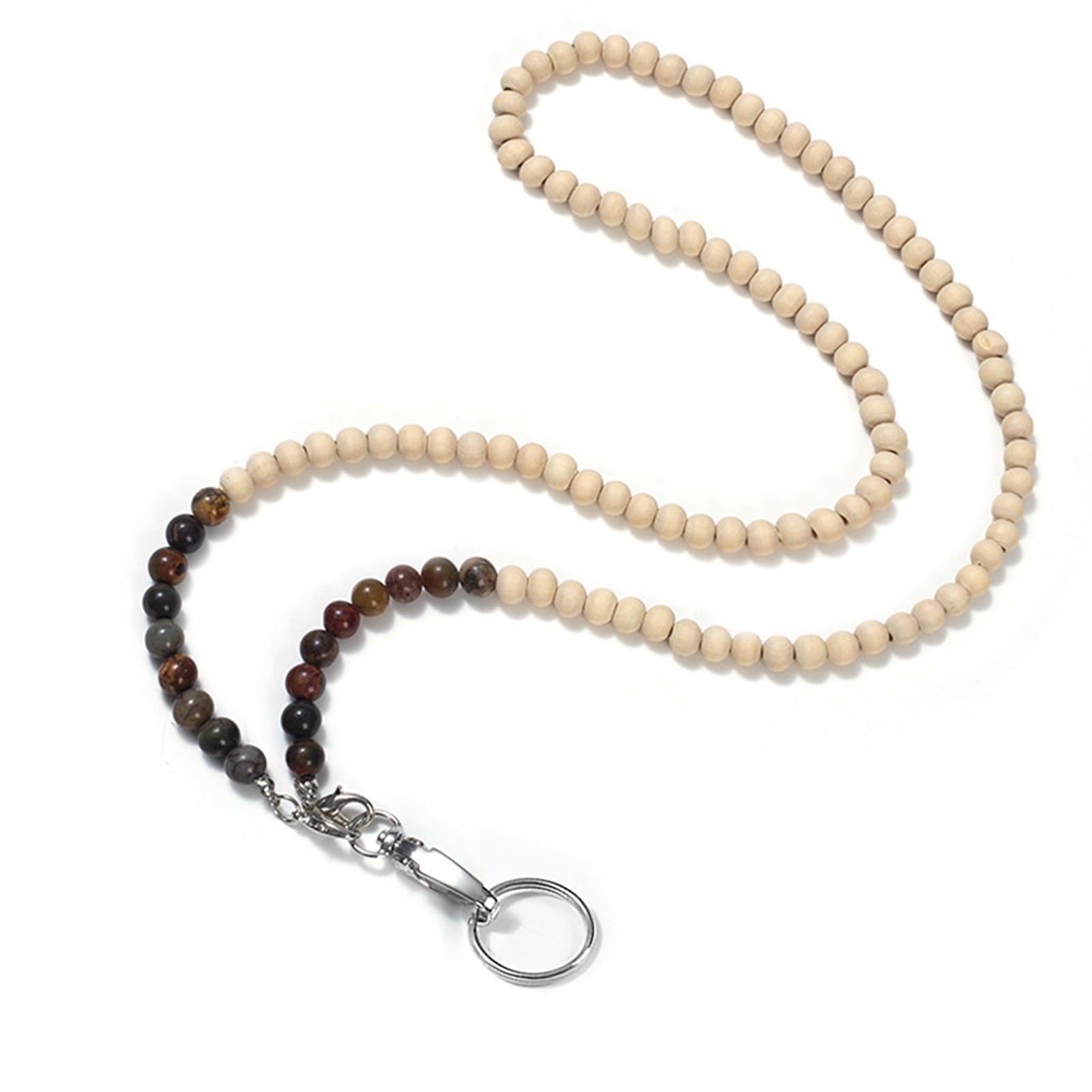 vnanda Key Card Lanyard Stylish Beaded Lanyard Id Badge Holder with ...