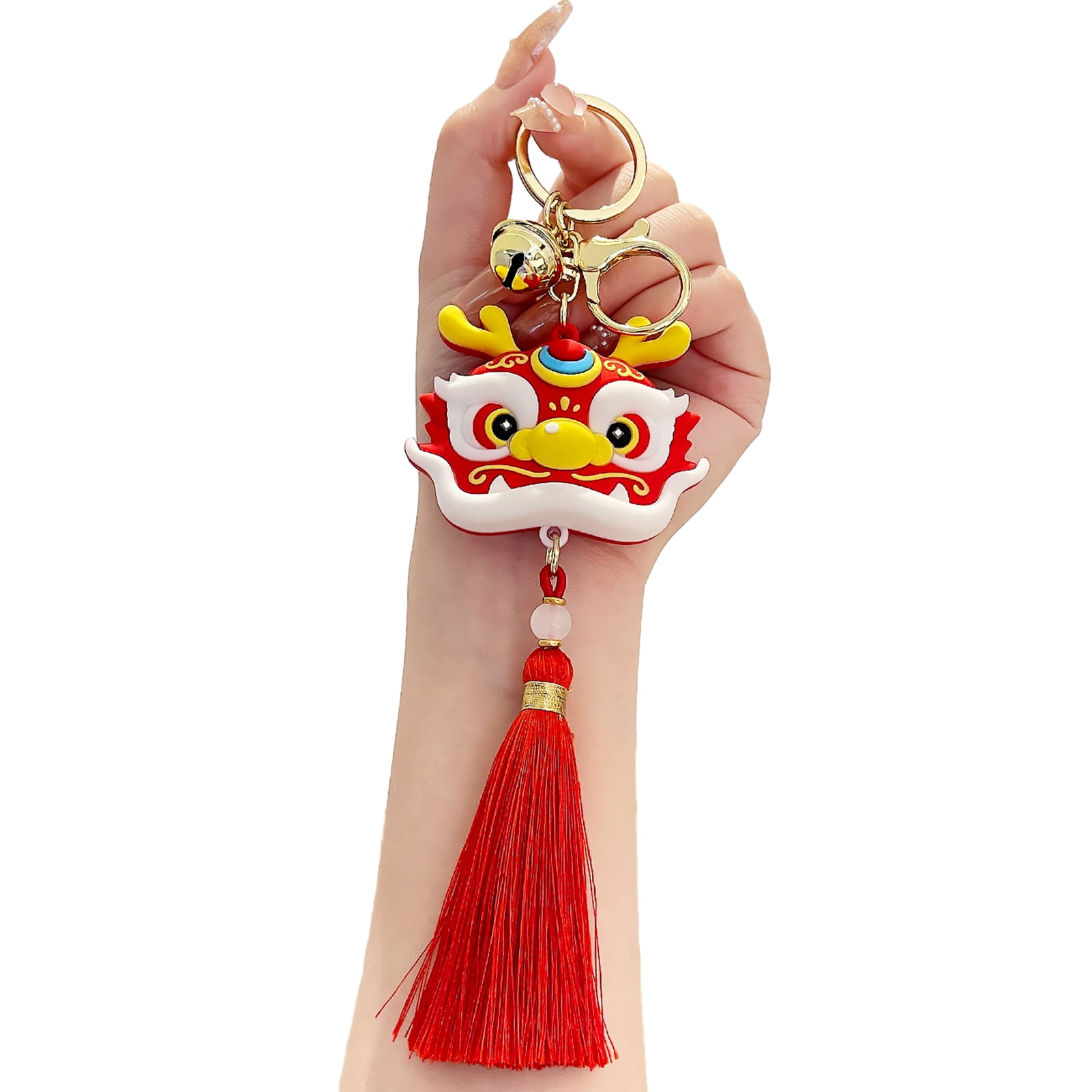 vnanda Lightweight Keychain Lucky Dragon Keychain with Tassel Year of ...