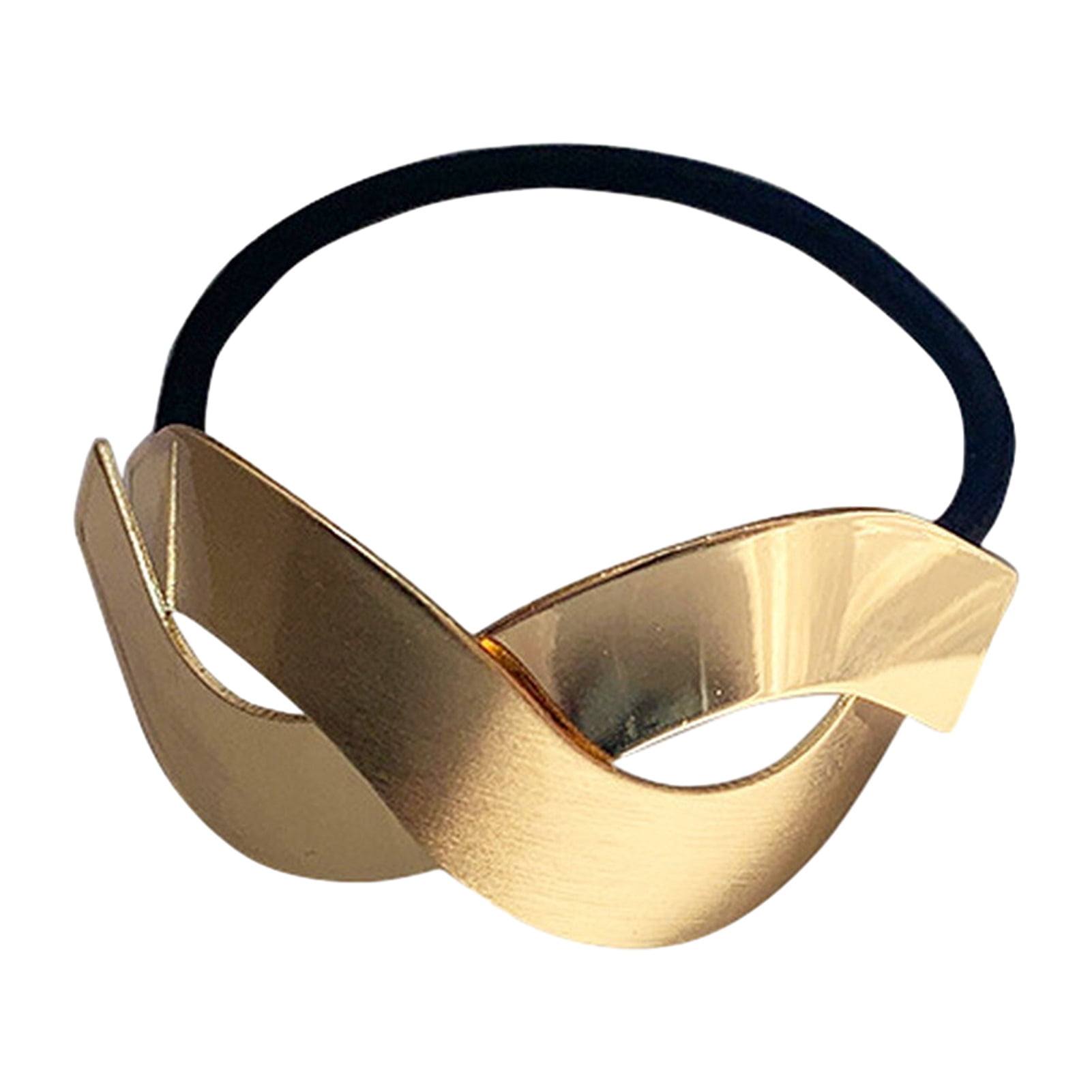 vnanda Metal Hair Tie Ponytail Buckle Hair Tie Stylish Metal Circle ...