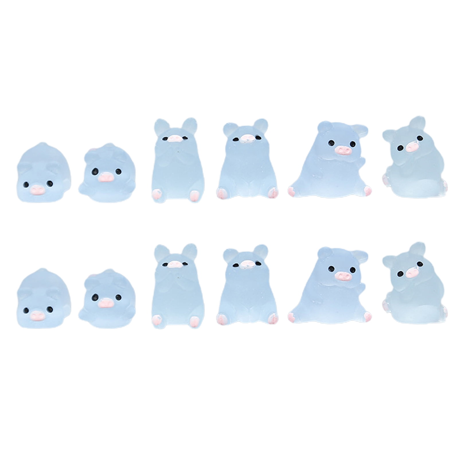vnanda Mini Pig Decorations for Gardens 12pcs Colorful Pig Figurines ...