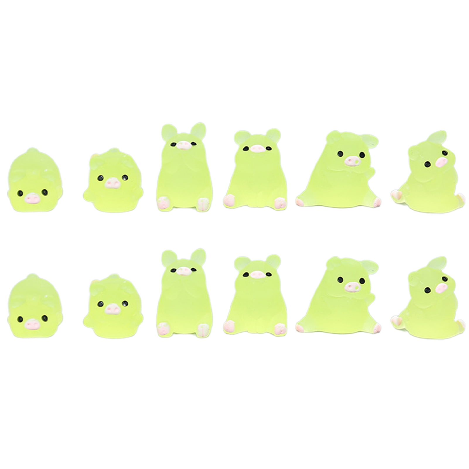 vnanda Mini Pig Decorations for Gardens 12pcs Colorful Pig Figurines ...