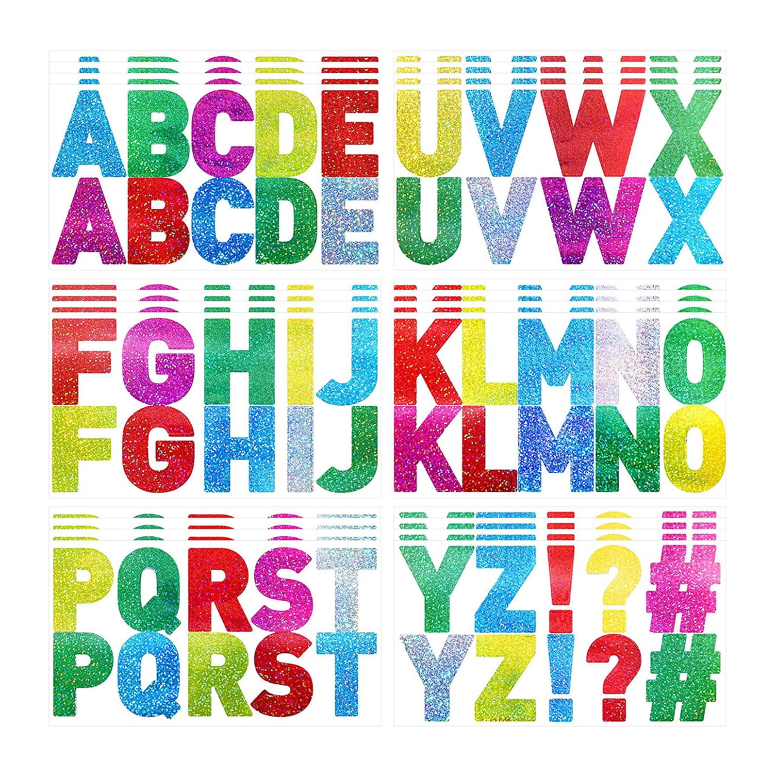 vnanda Monotony-breaking Letter Stickers 24 Sheets Alphabet Stickers ...