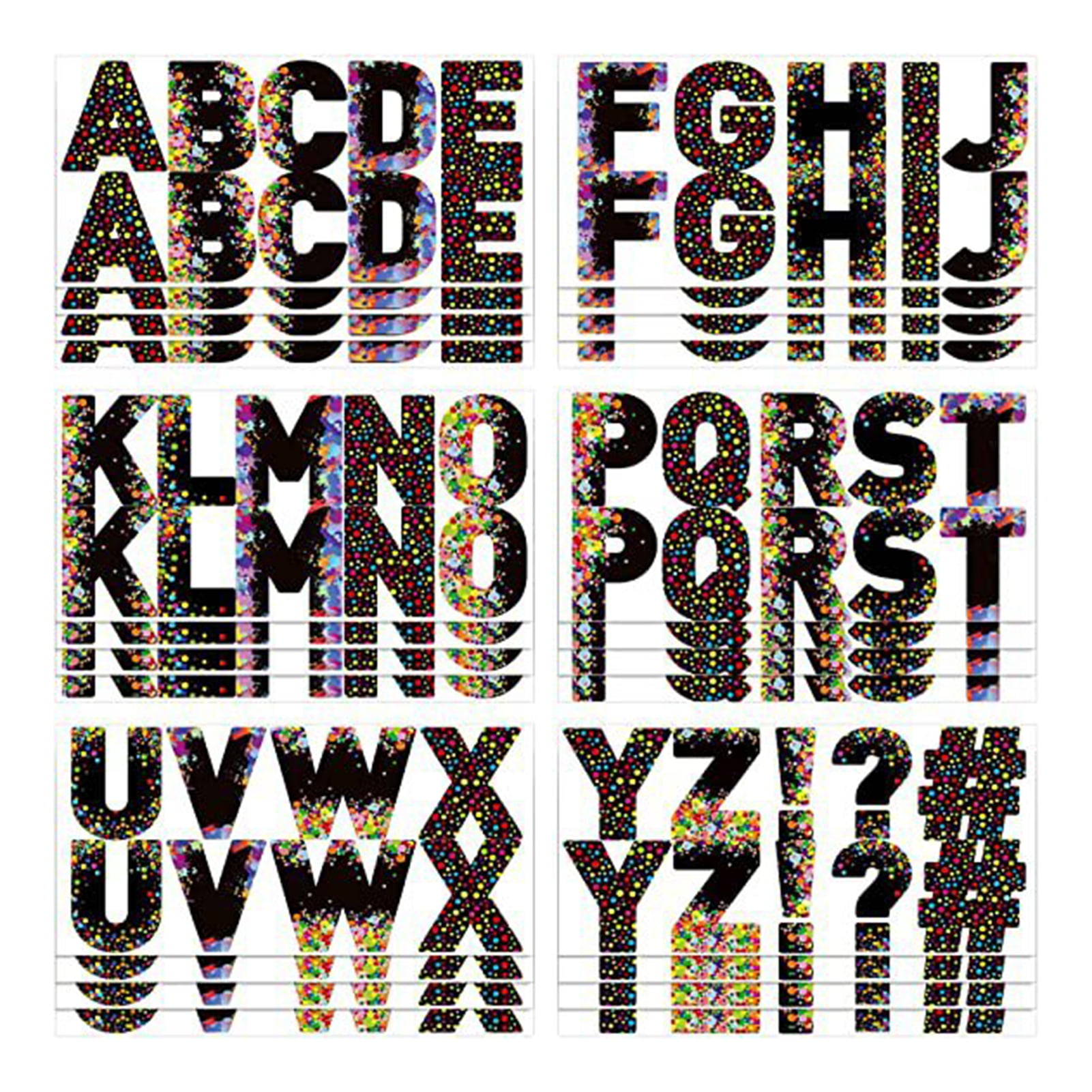 vnanda Monotony-breaking Letter Stickers 24 Sheets Alphabet Stickers ...