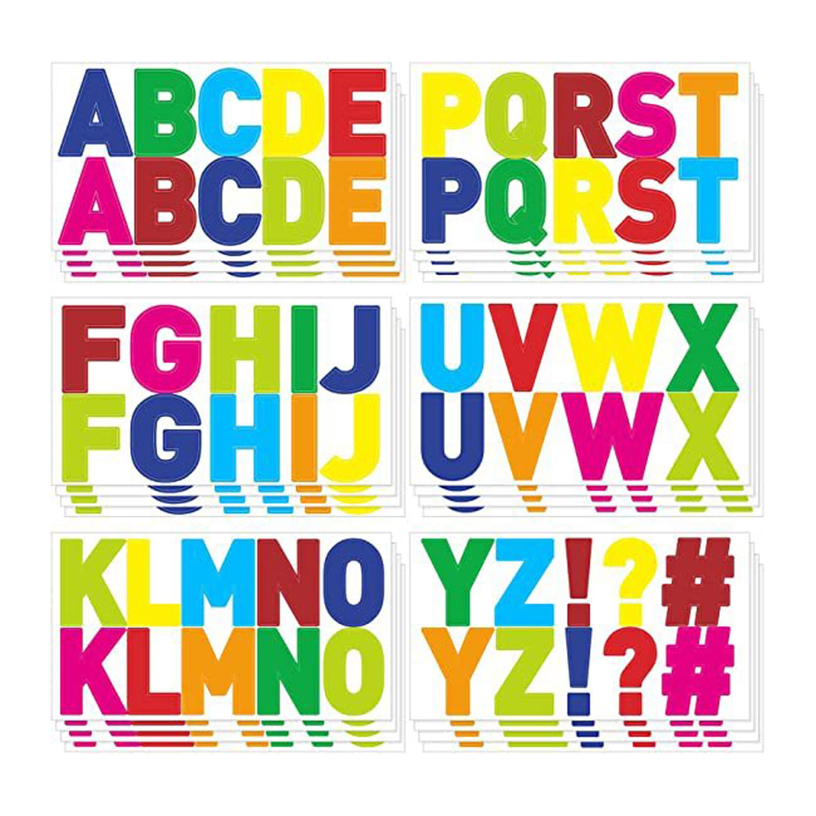 vnanda Monotony-breaking Letter Stickers 24 Sheets Alphabet Stickers ...