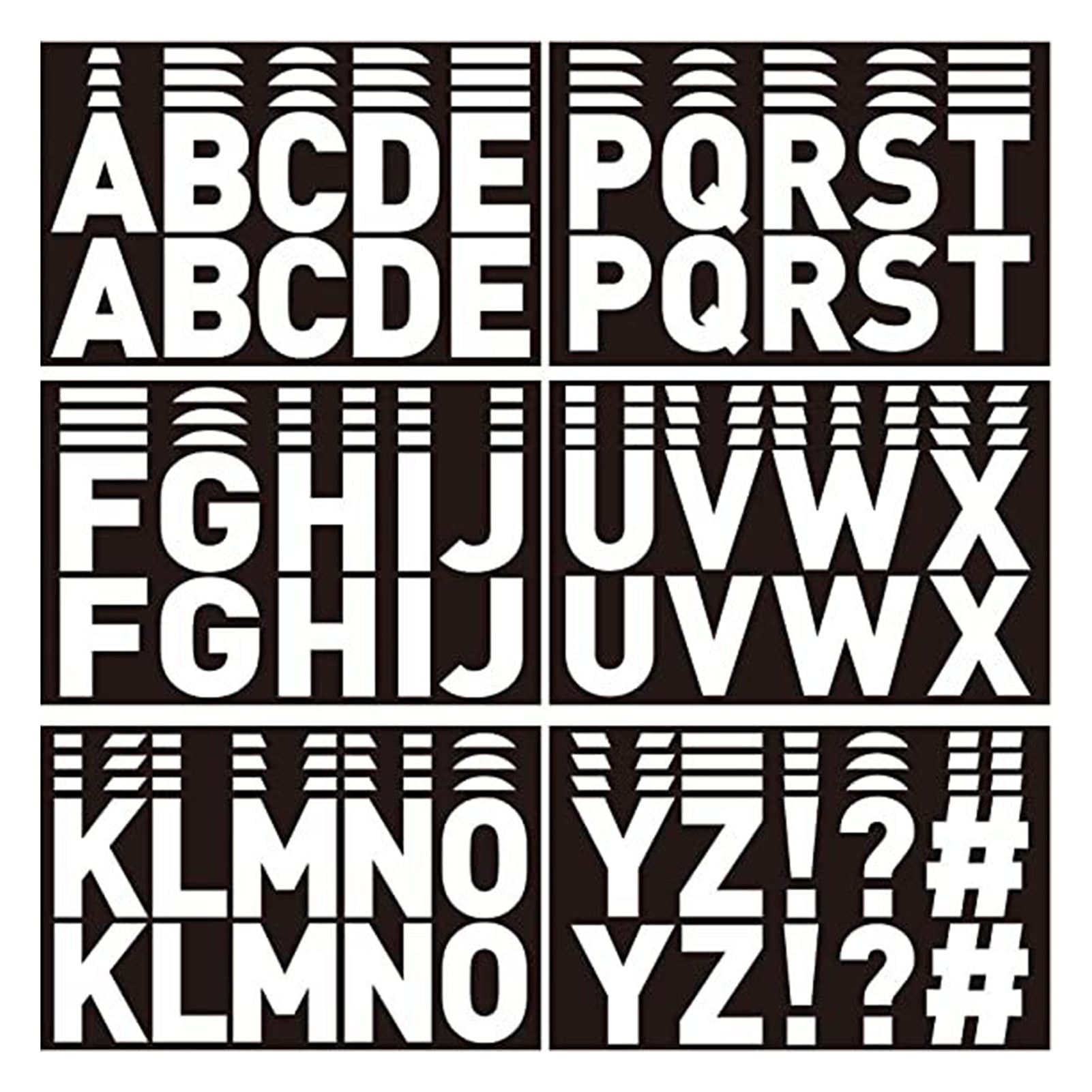 vnanda Monotony-breaking Letter Stickers 24 Sheets Alphabet Stickers ...