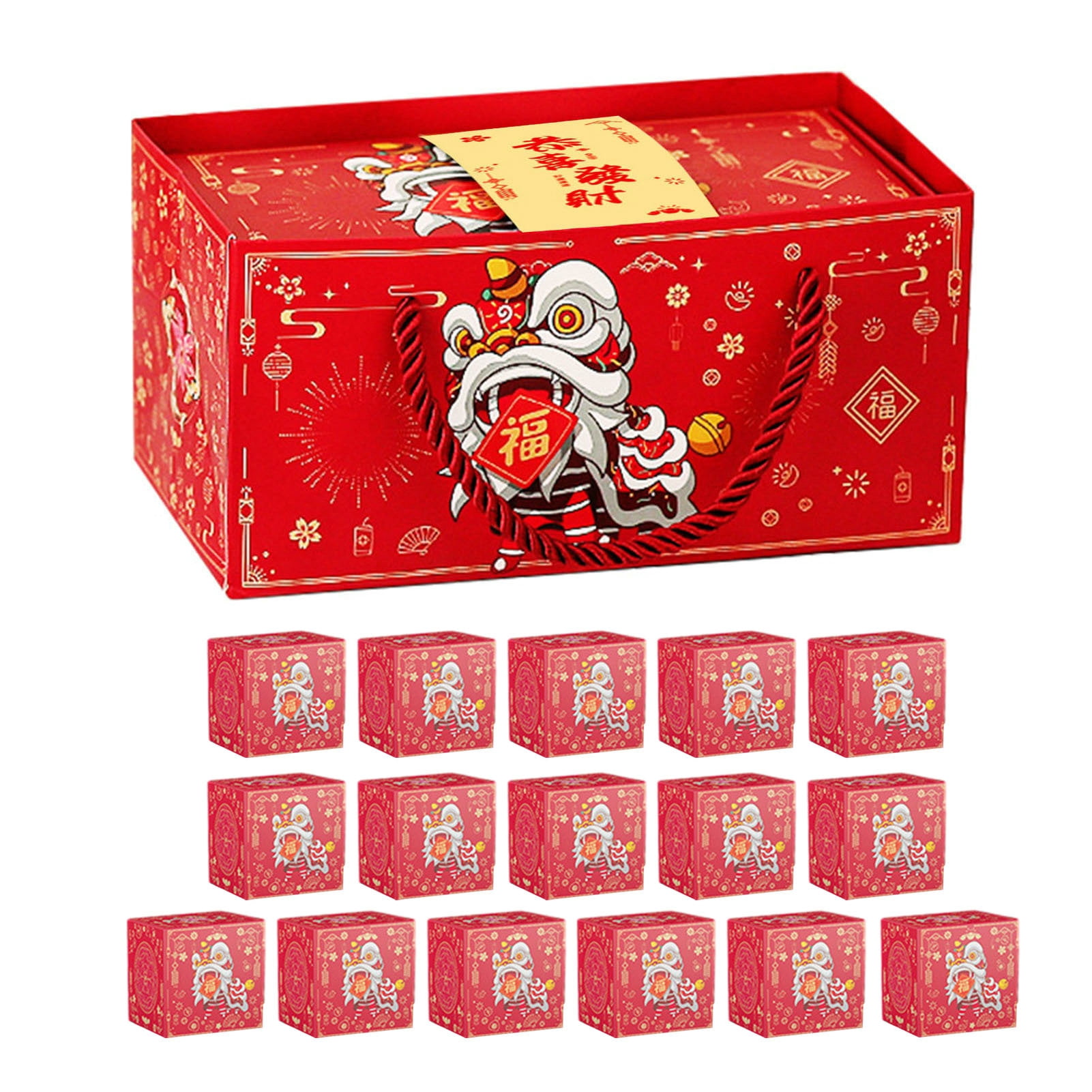 vnanda New Year Gift Box 1 Set New Year Bounce Box Gift Bag Reusable ...
