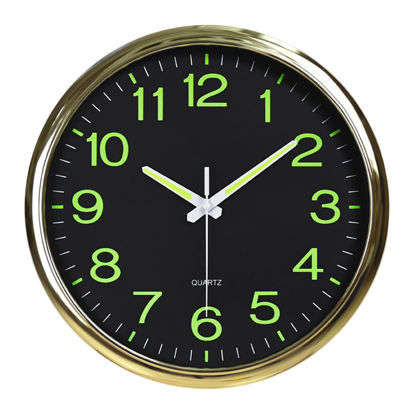 vnanda Night Time Readable Wall Clock with Numerals Wall Clock Glowing ...