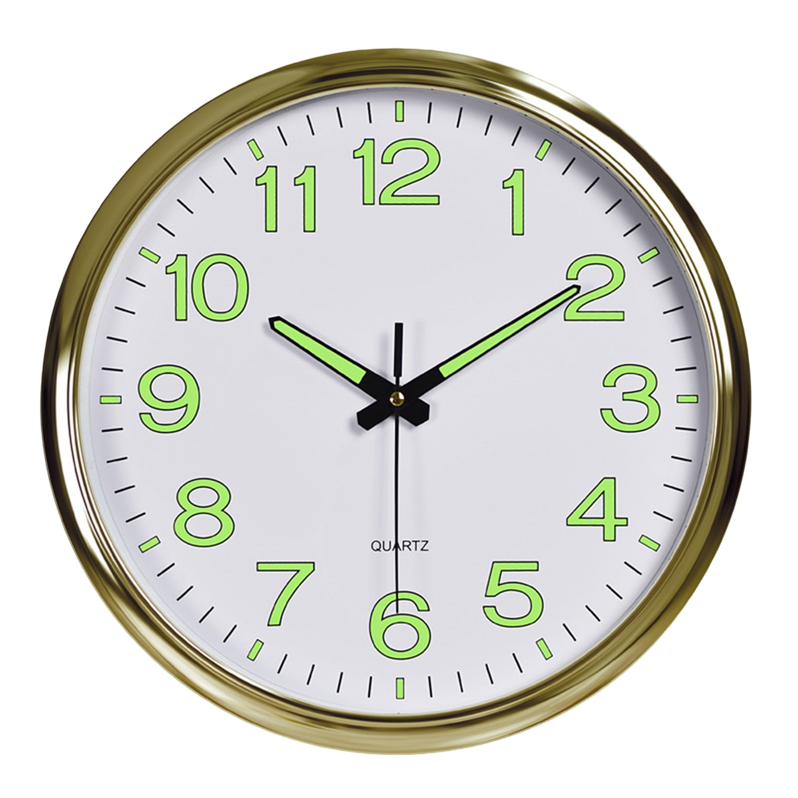 vnanda Night Time Readable Wall Clock with Numerals Wall Clock Glowing ...