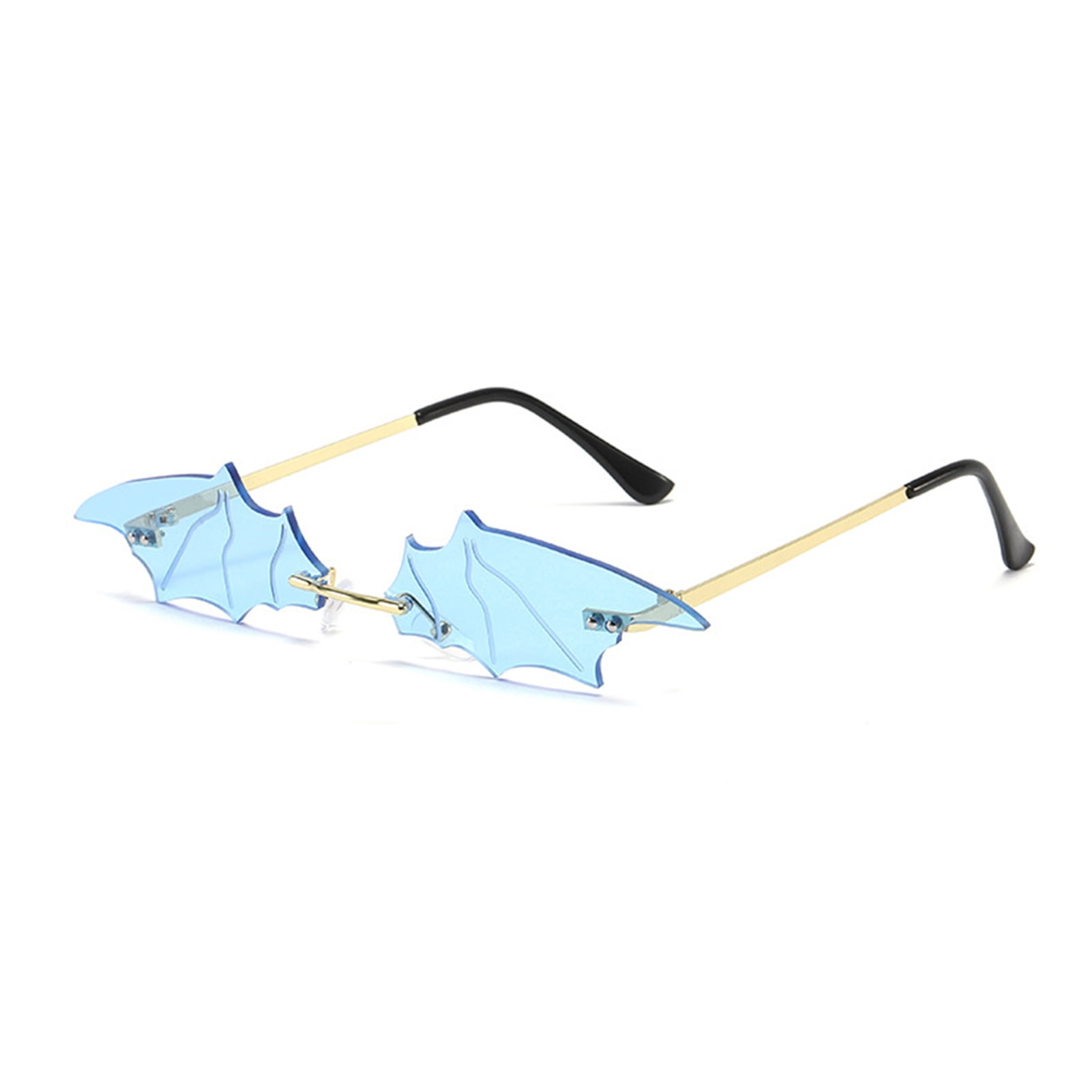 vnanda Pc Lens Glasses Cool Bat Wings Shape Translucent Rimless ...