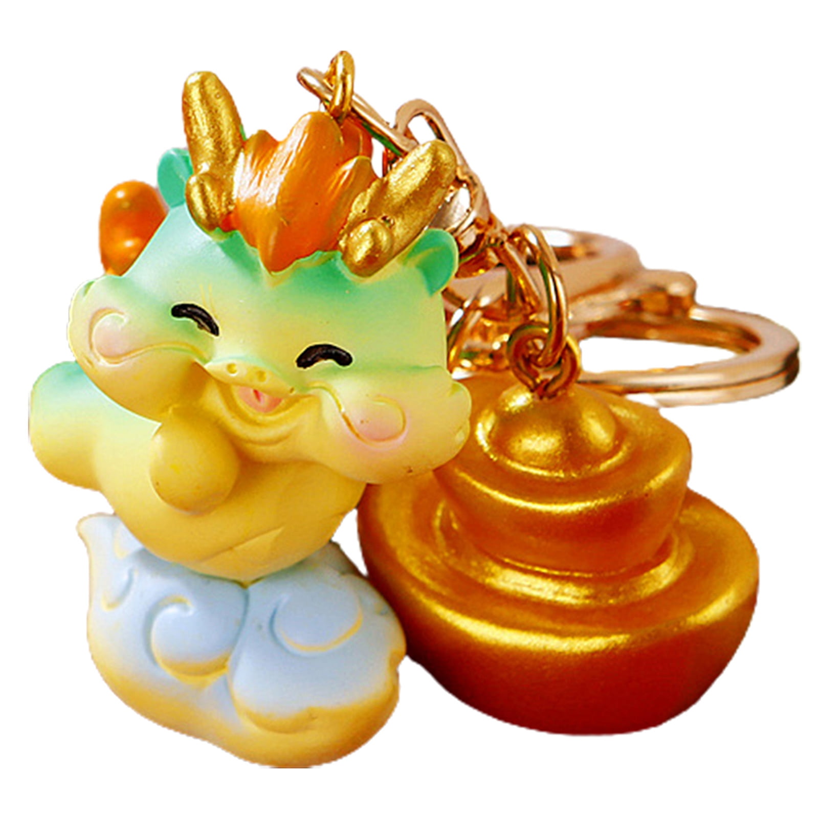 vnanda Resin Dragon Keychain Chinese Style Anime Dragon Keychain ...