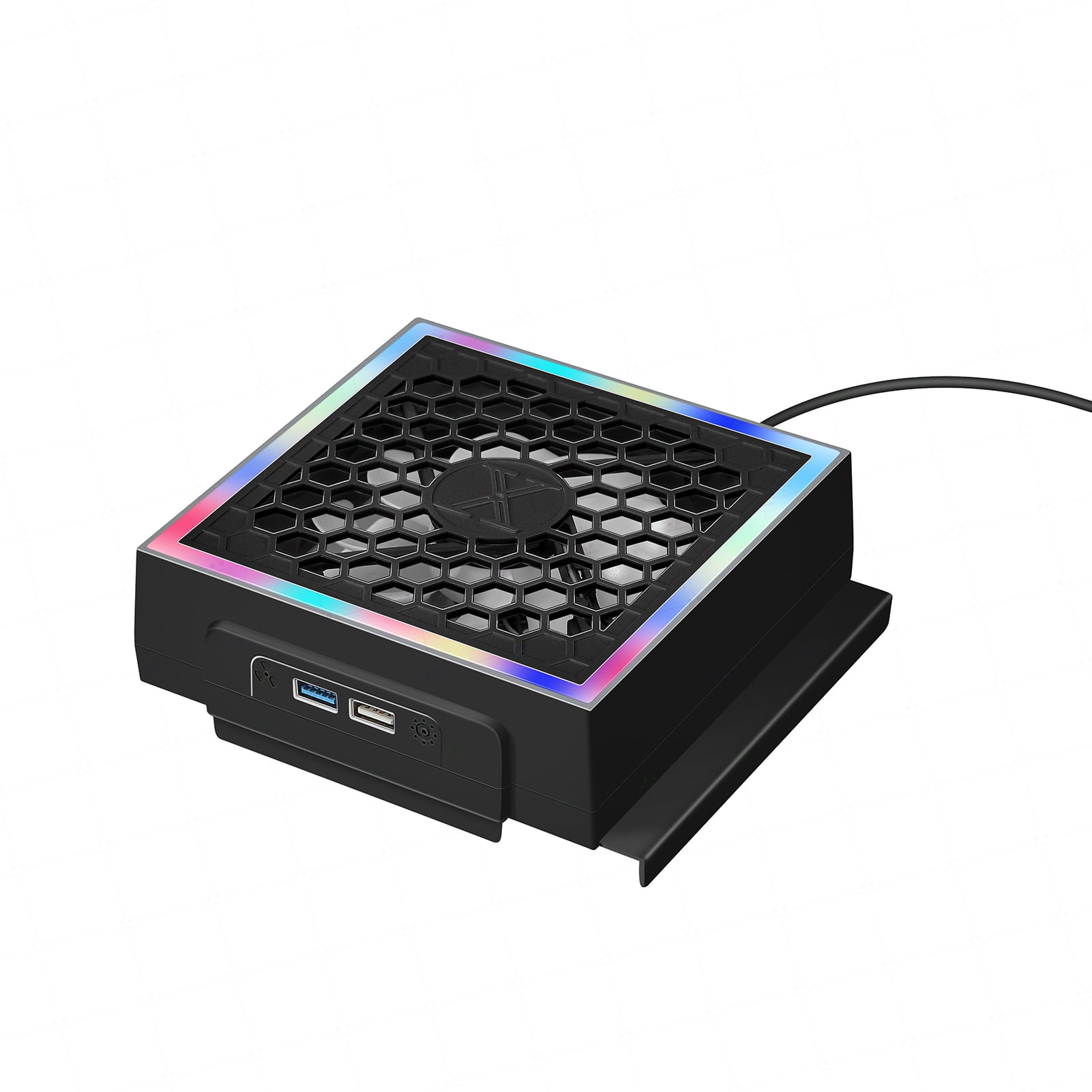 vnanda Rgb Cooling Fan Base Game Console Side Cooler Holder with Rgb ...