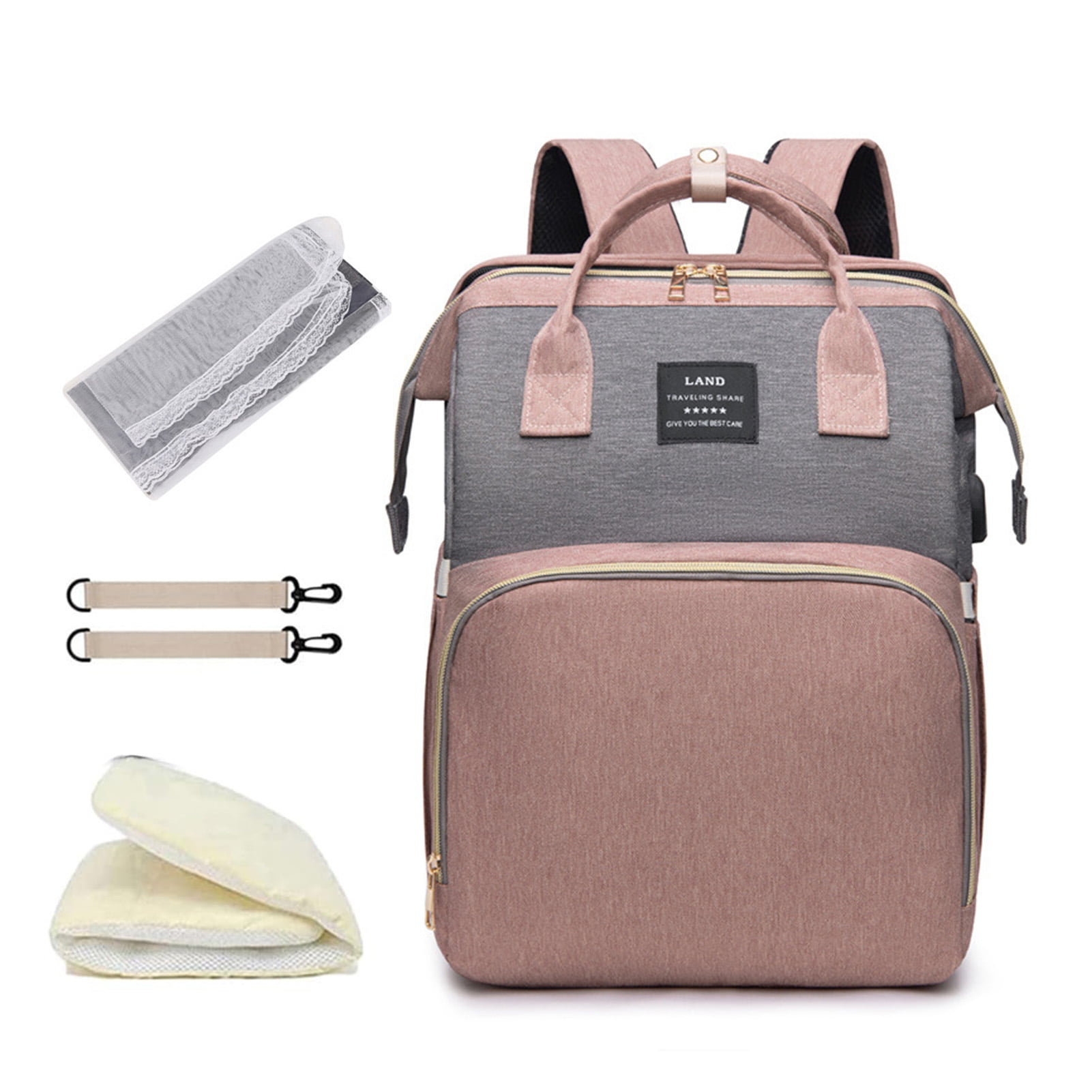 vnanda Spacious Backpack Diaper Bag Stylish Practical Mommy Bag ...