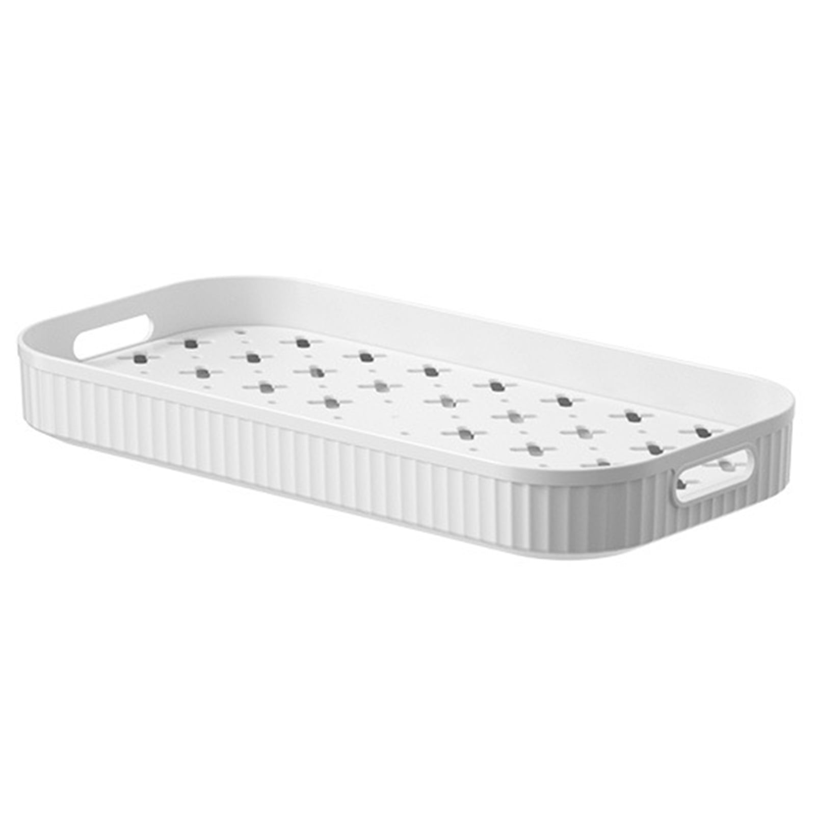 vnanda Splashproof Tea Tray 2 Tier Non-slip Drain Tray for Home Office ...