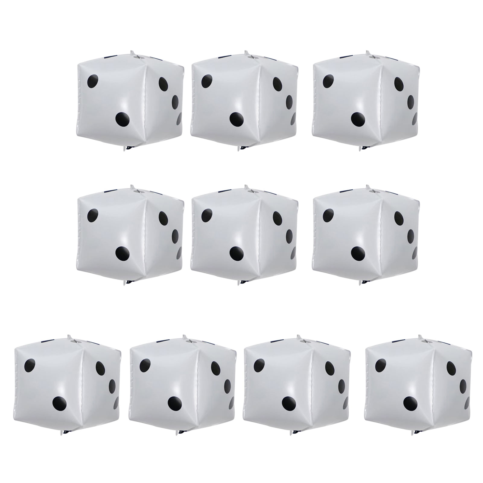 vnanda Thicker Balloon Set 10pcs Cube Dice Balloon Set Leakproof ...