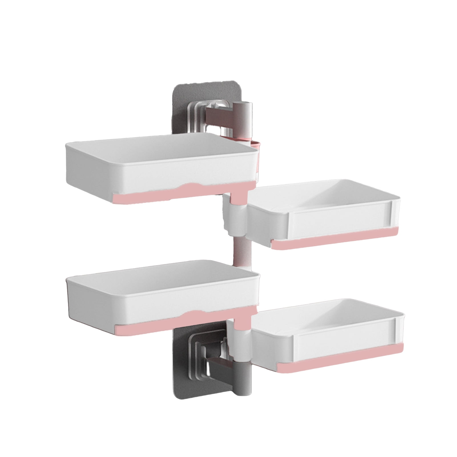 vnanda Three-layer Soap Dish Wall Mounted Bathroom Soap Dish with ...