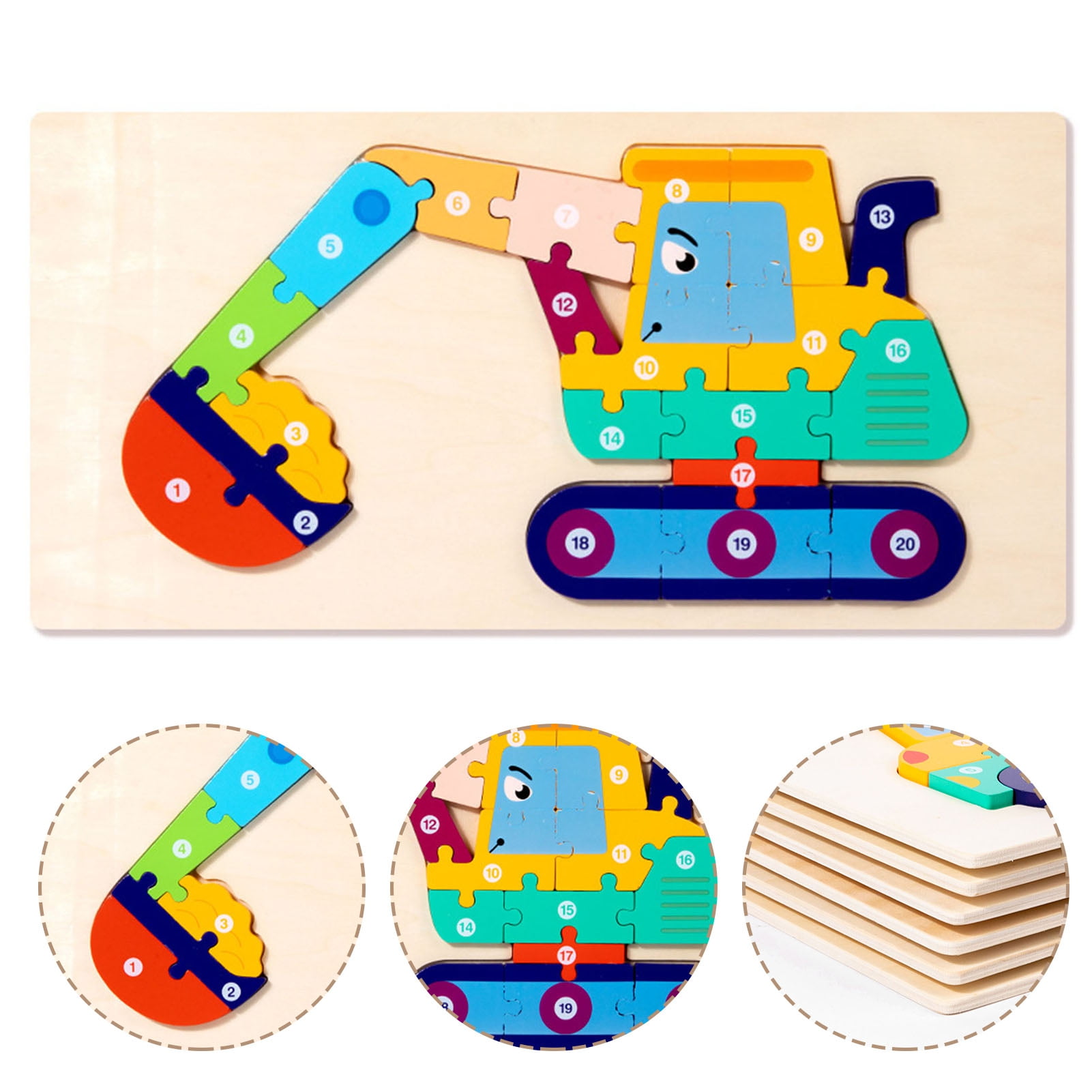 vnanda Transportation Theme Puzzle Wooden Puzzle Transportation Theme ...