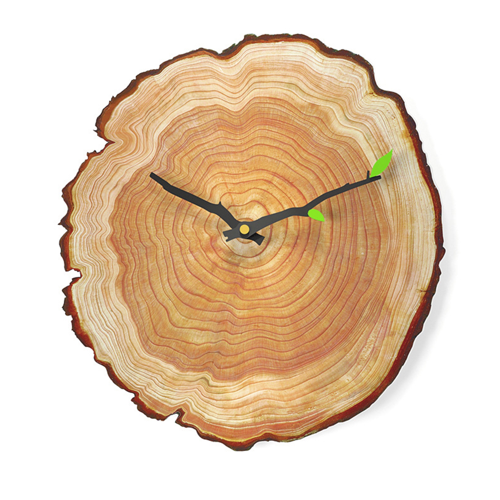 vnanda Tree Stump Wall Clock 12 Inch Wood Grain Wall Clock Tree Stump ...