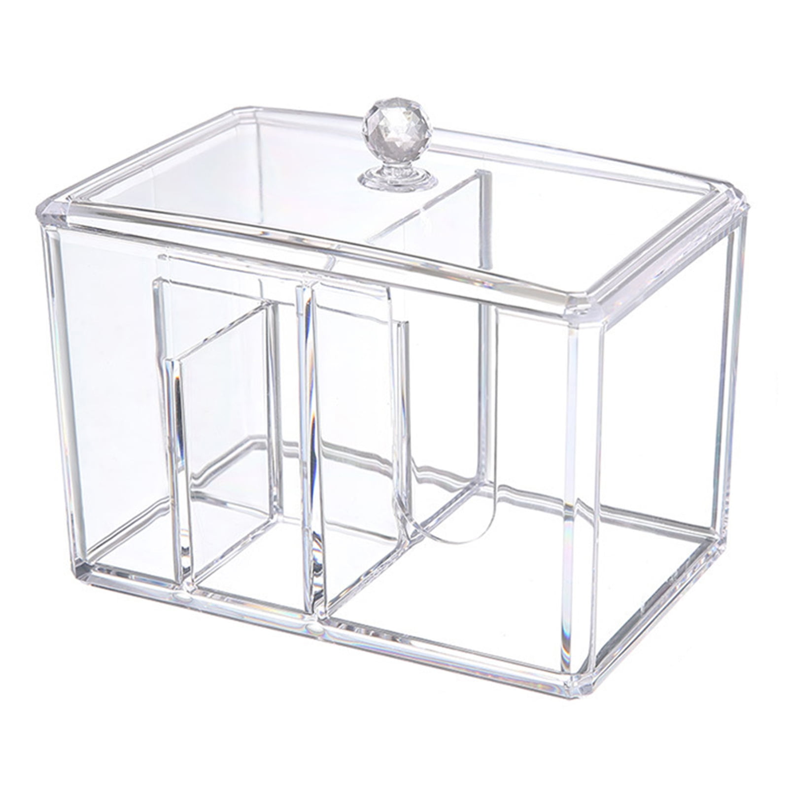 vnanda Two-compartment Storage Box Cosmetic Storage Box Transparent ...