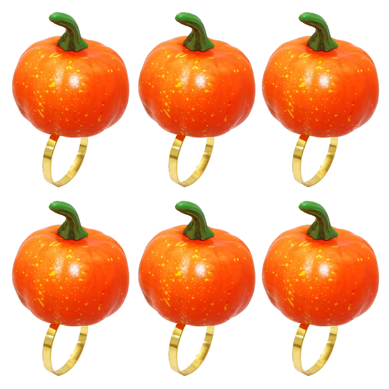 vnanda Unique Pumpkin Shaped Napkin Rings 6pcs Thanksgiving Pumpkin ...