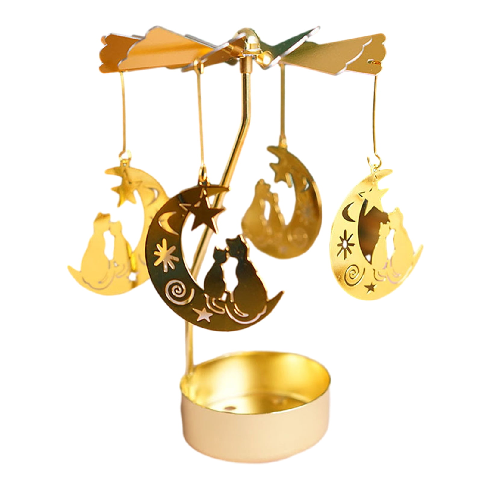 vnanda Unique Rotating Candle Stand Rotary Candle Holder Spinning ...
