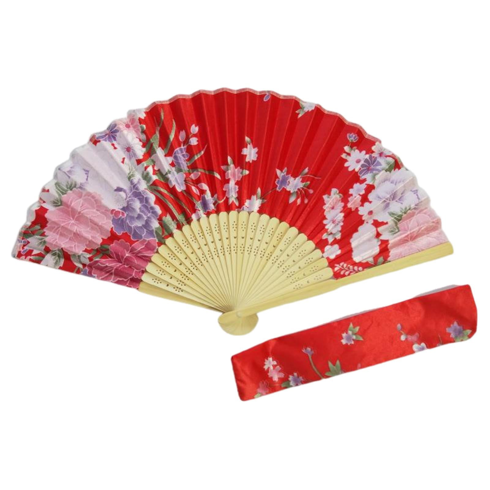vnanda Vintage Folding Fan Folding Fan Japanese Style Decorative Flower ...