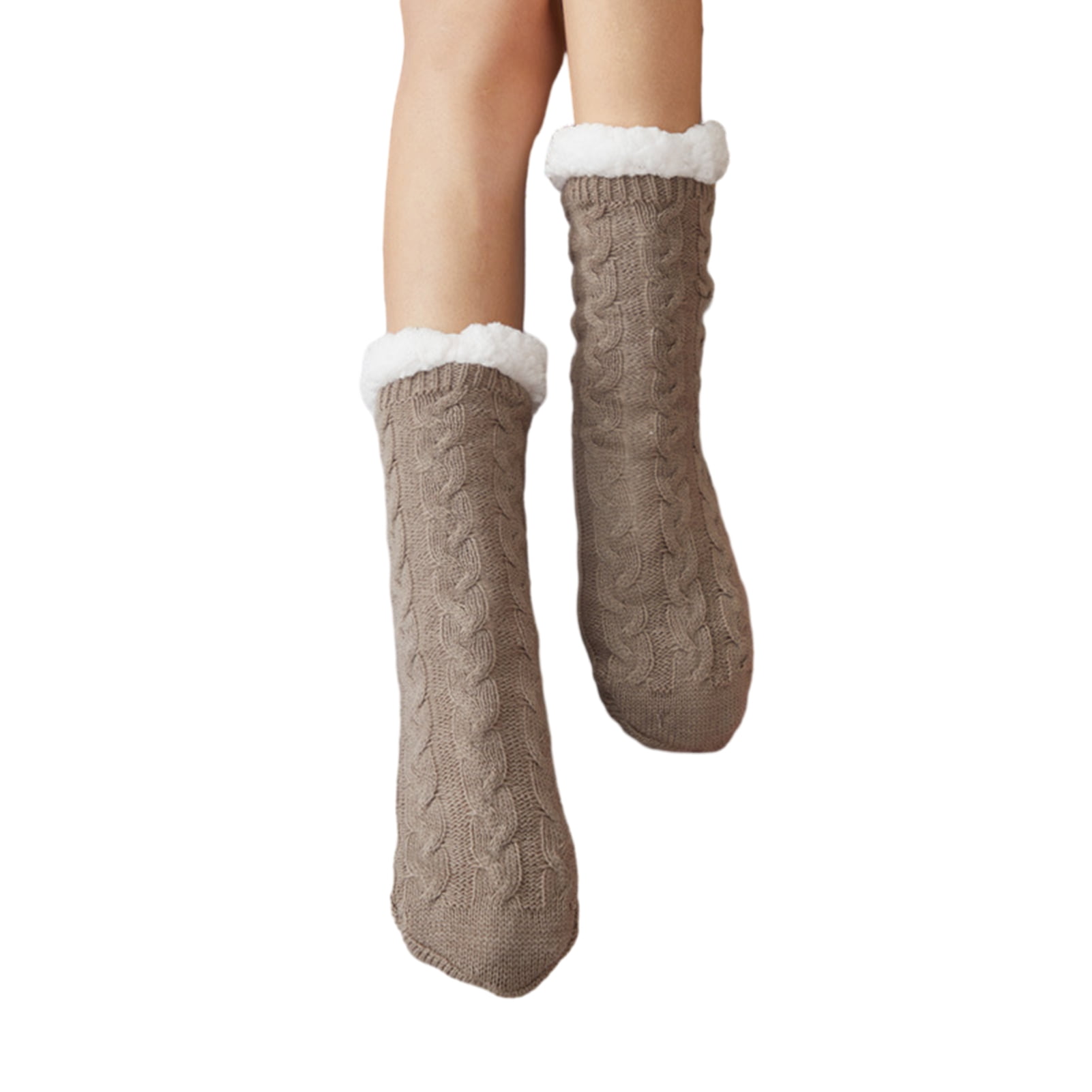 vnanda Warm Mid Tube Socks 1 Pair Women Winter Socks Thick Soft Plush ...