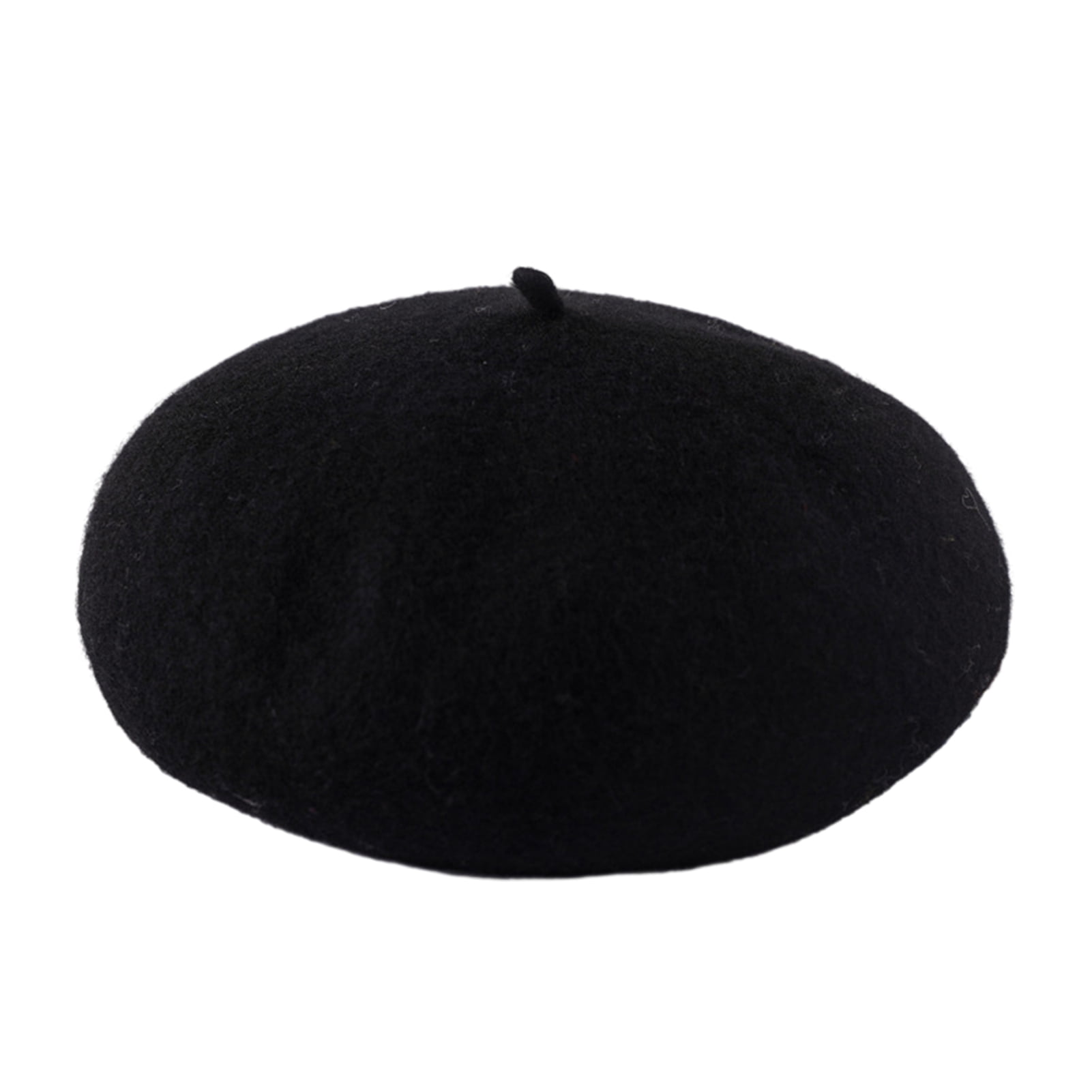 vnanda Warm Winter Beret Women Winter Beret Vintage Solid Color Thick ...