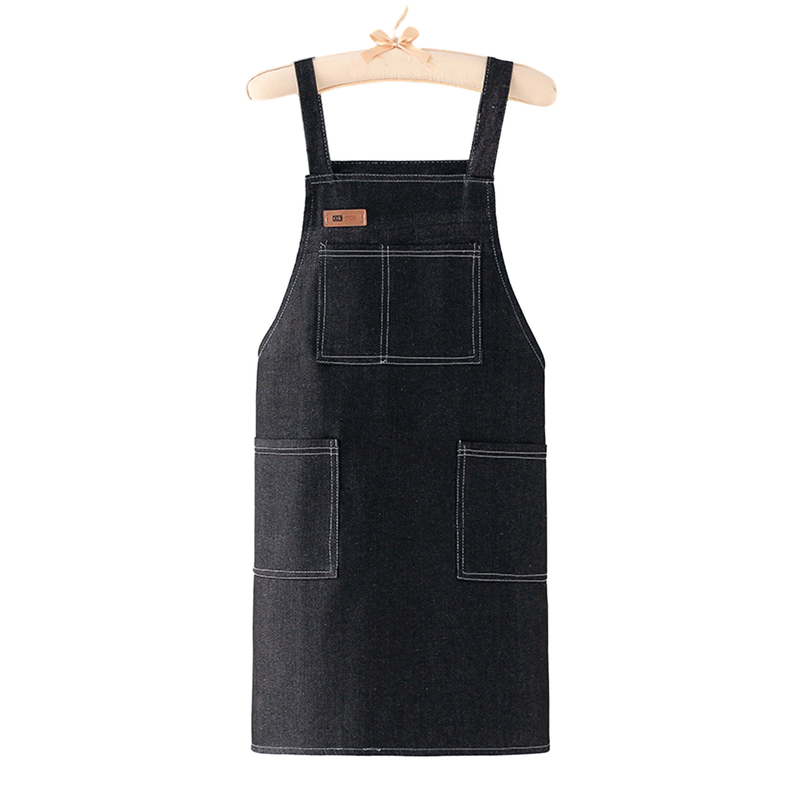 vnanda Washable Apron Apron Soft Durable Denim Cooking Apron with Large ...
