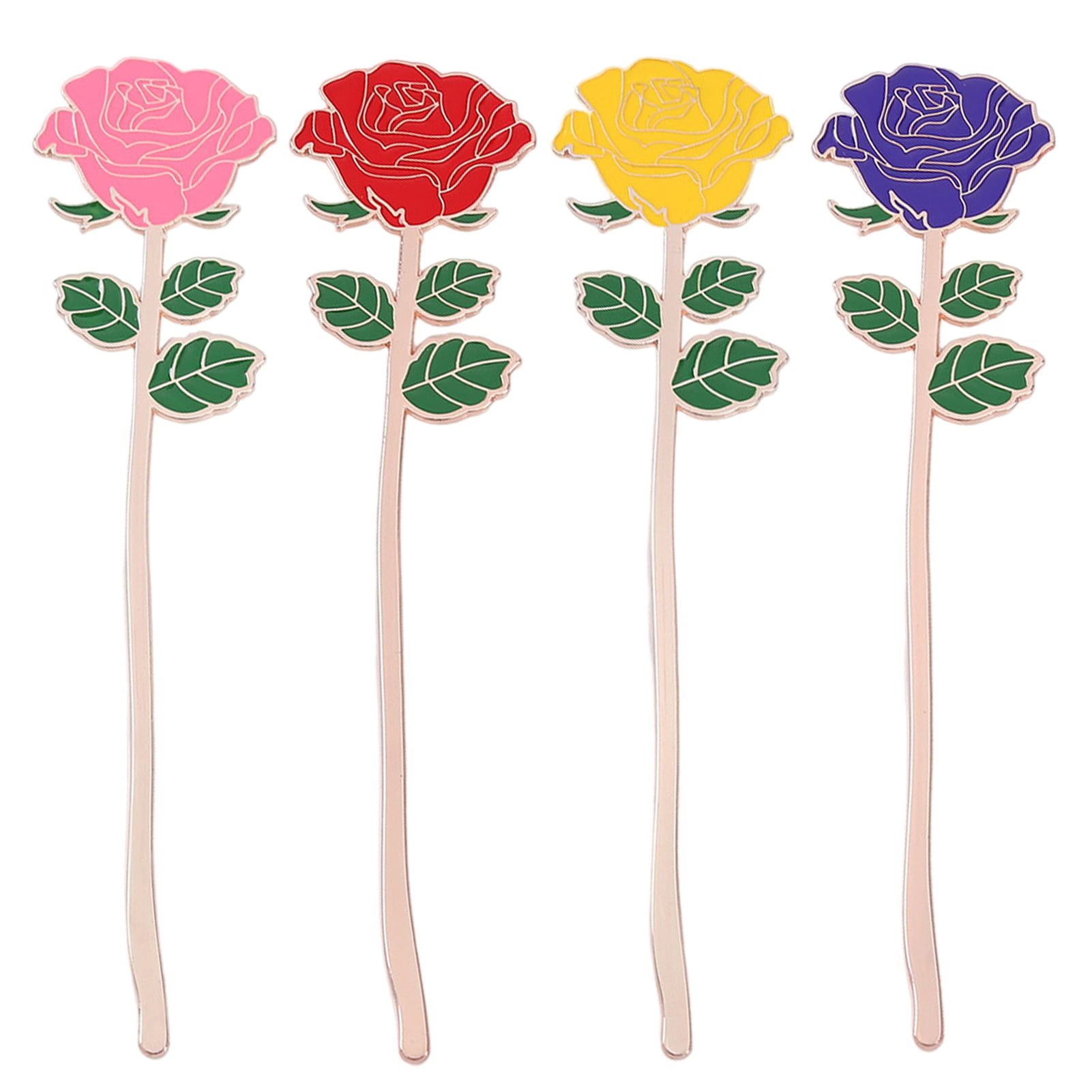 vnanda Waterproof Bookmarks Rose Bookmark Exquisite Metal Book Page ...