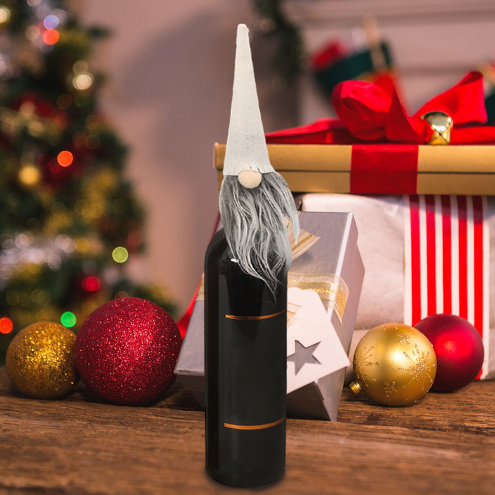 vnanda Xmas Wine Bottle Cover Set of 6 Festive Christmas Wine Bottle ...