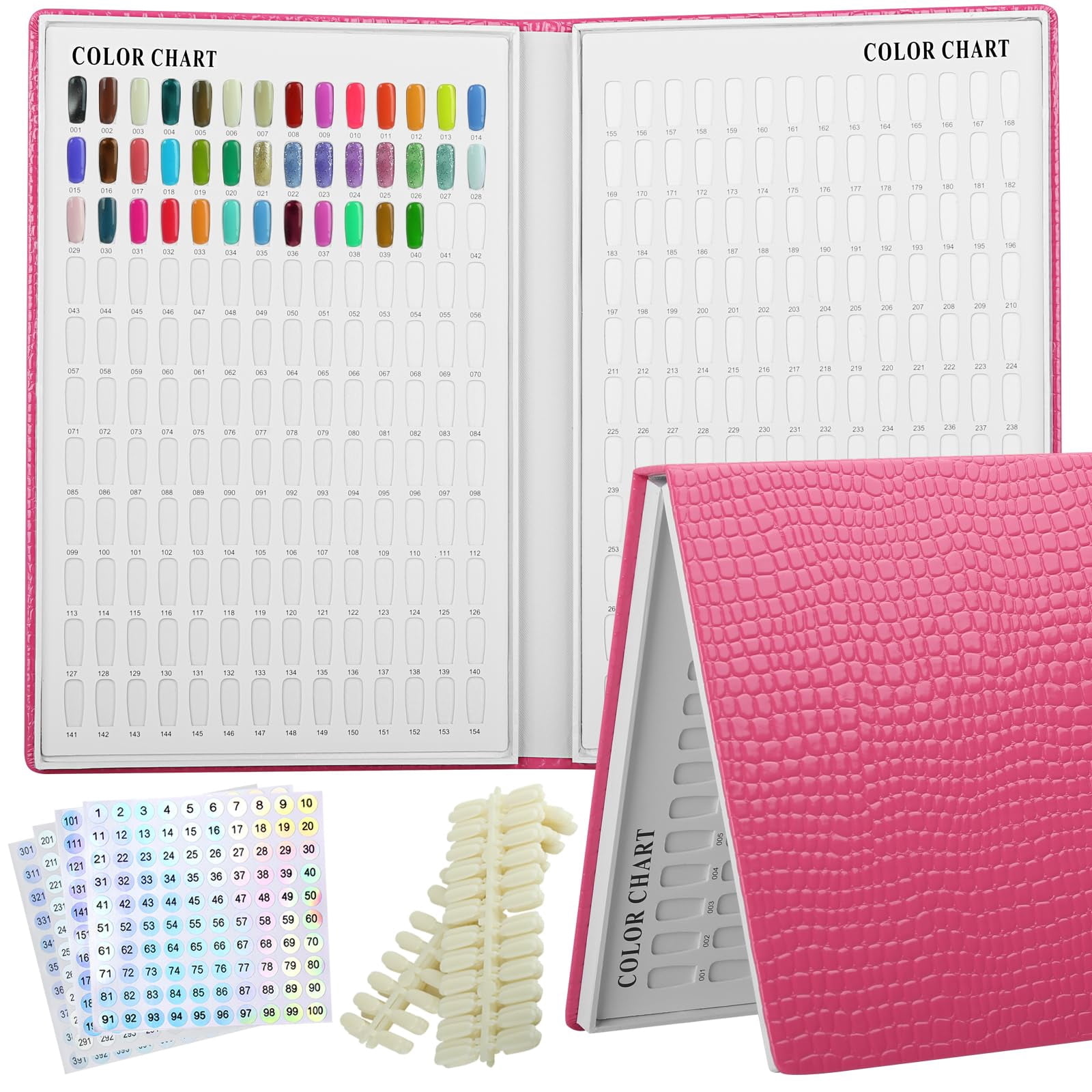 vnjaoi 308 Nail Polish Display Book, Nail Gel Color Display Book, Fake ...