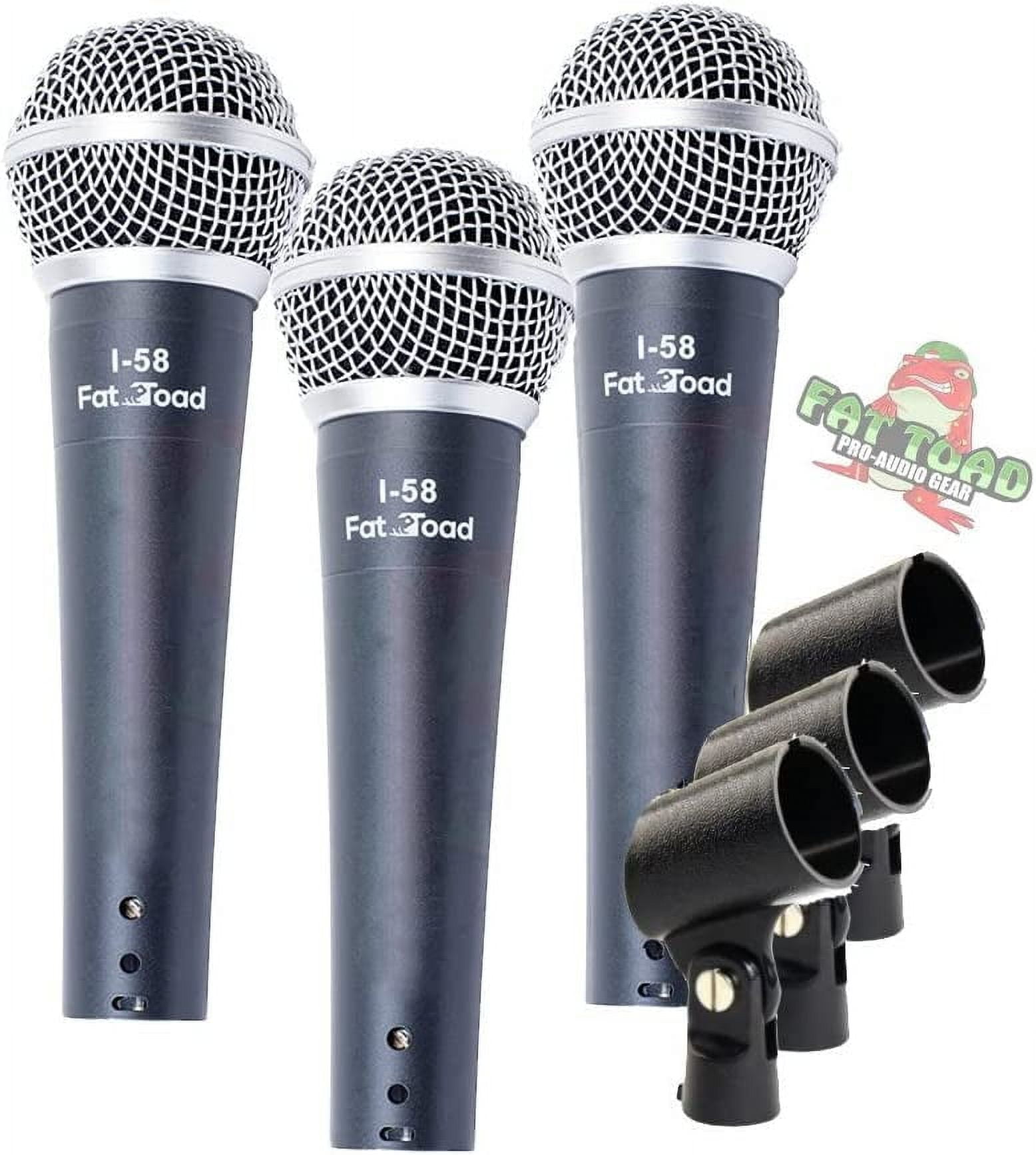 vocal handheld microphones & clips (3 pack) cardioid dynamic, wired ...