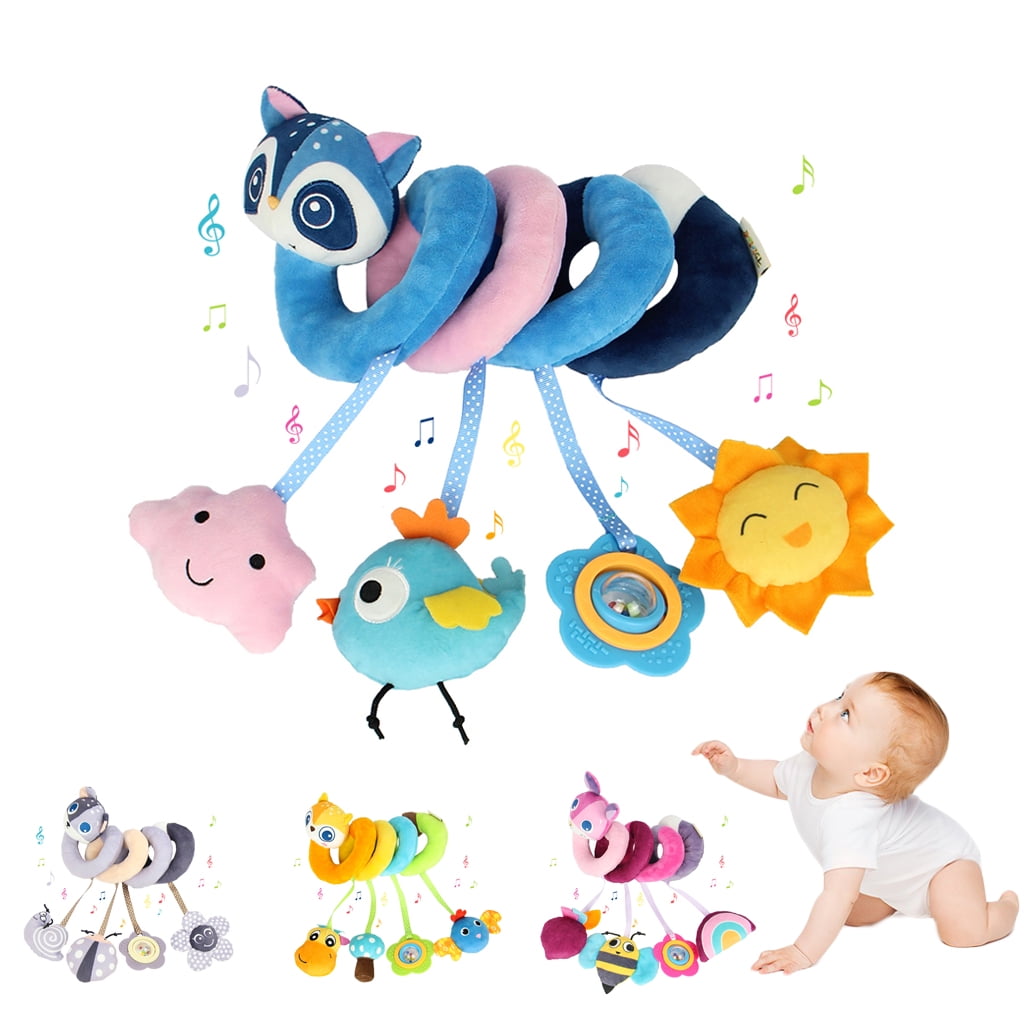 vocheer Baby Spiral Activity Toys for Car Seat, Plush Stroller Crib ...