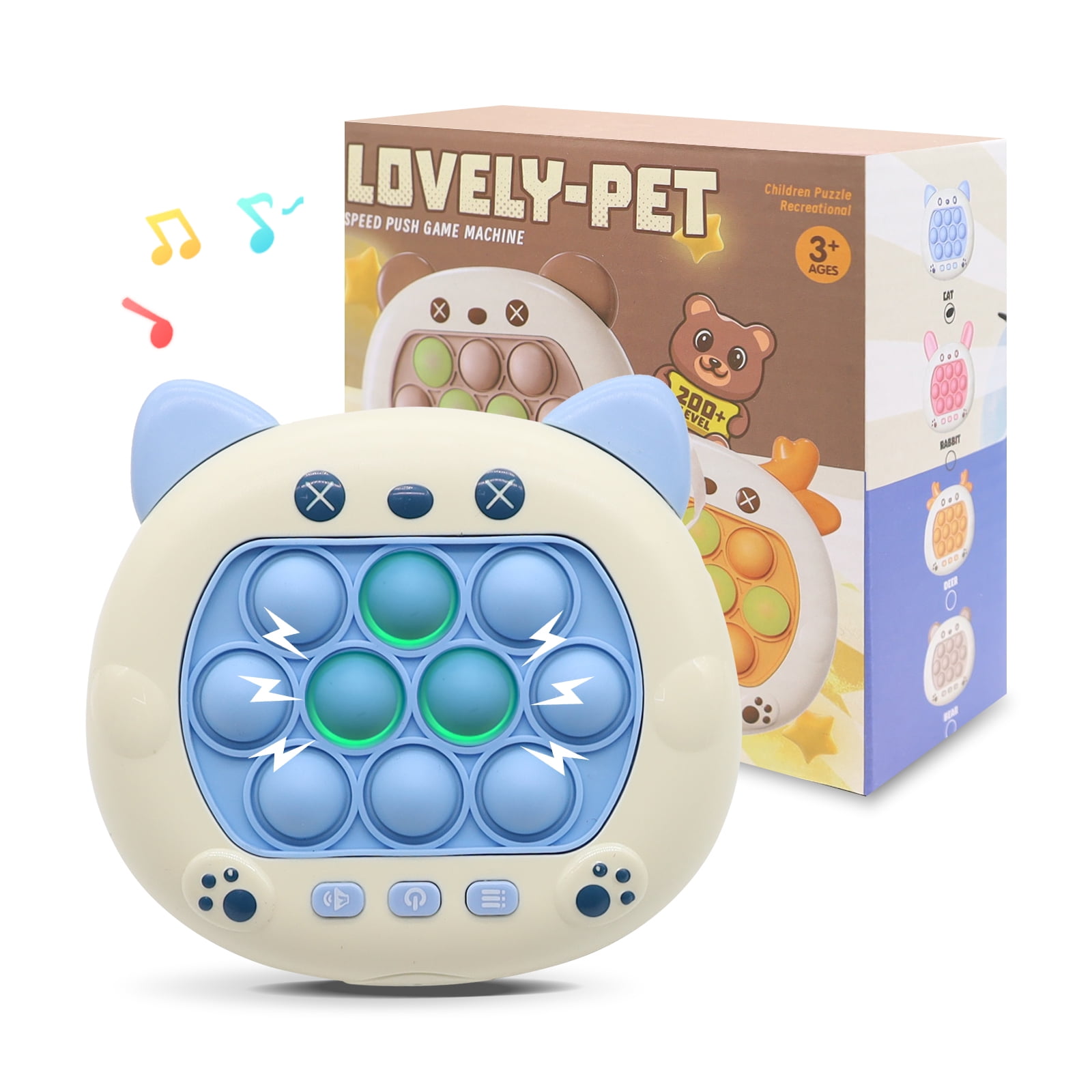 Vocheer LED Sensory Pocket Game Toy, Quick Push Bubble Fidget Game with ...