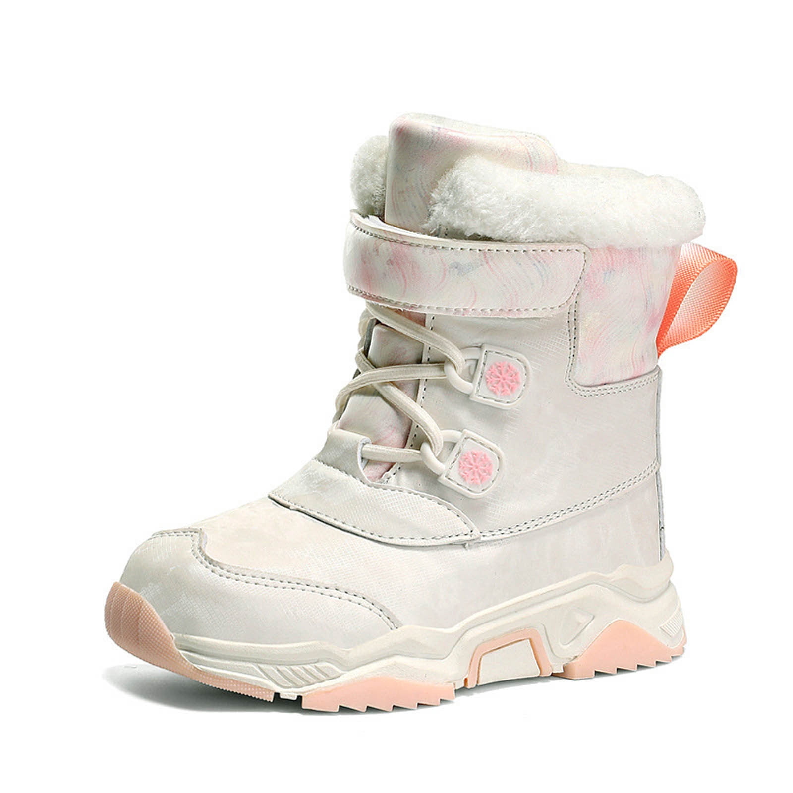 vokkrv Boys Snow Boots Winter Waterproof Slip Resistant Cold Weather ...