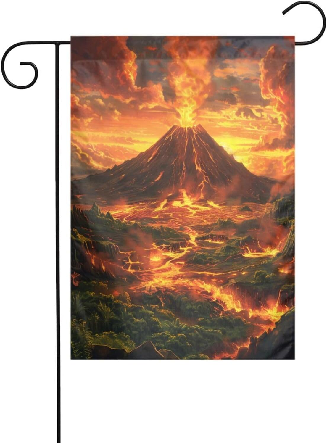 volcanic eruption Garden Flags Double Sided,Garden Flags for All ...