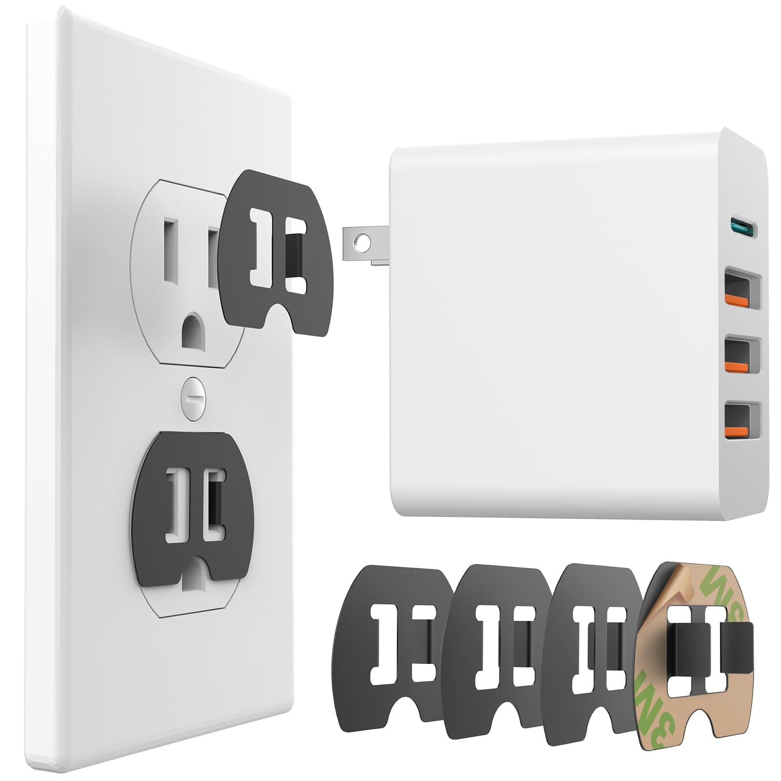 VOLPORT Loose Outlet Plug Fix, Adhesive Electrical Adapter Stabilizer ...