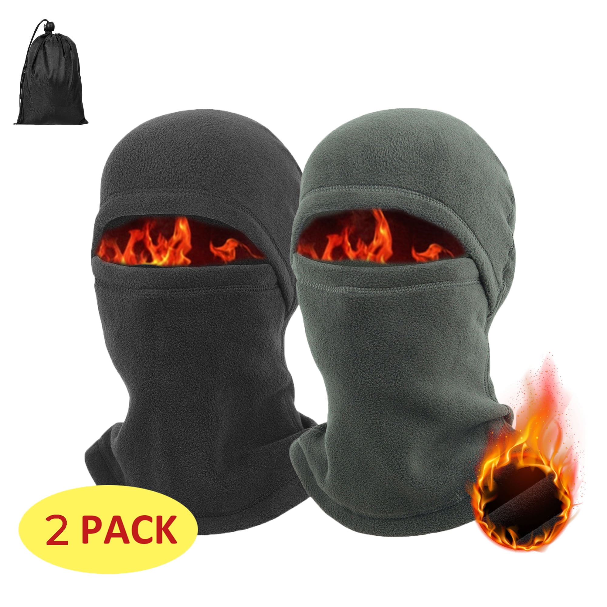 voofly 2 Pack Ski Mask for Cold Weather Men Women Winter Headgear ...