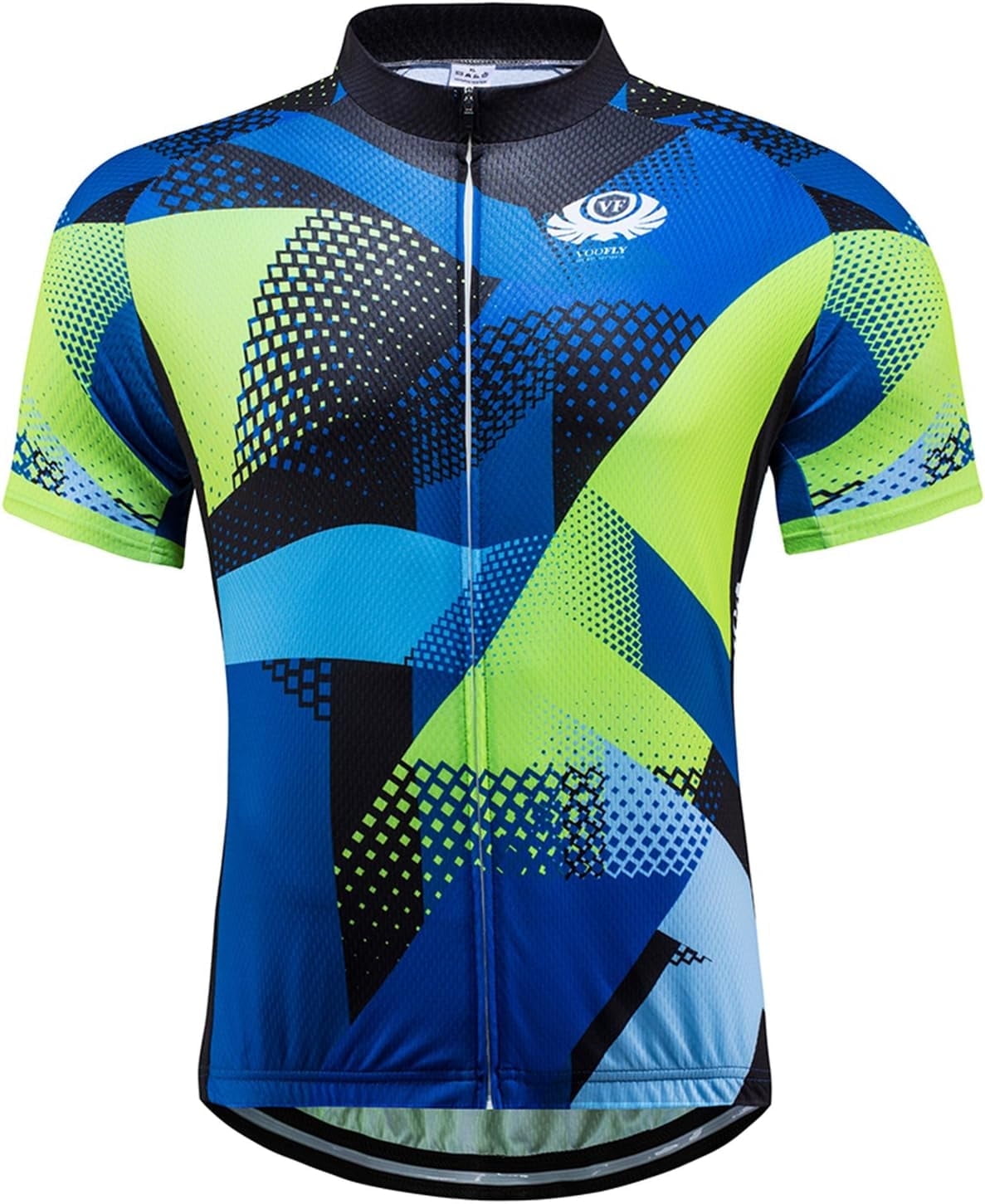 voofly Men's Cycling Jersey Shirt Full Zipper 3 Pockets Men Short ...