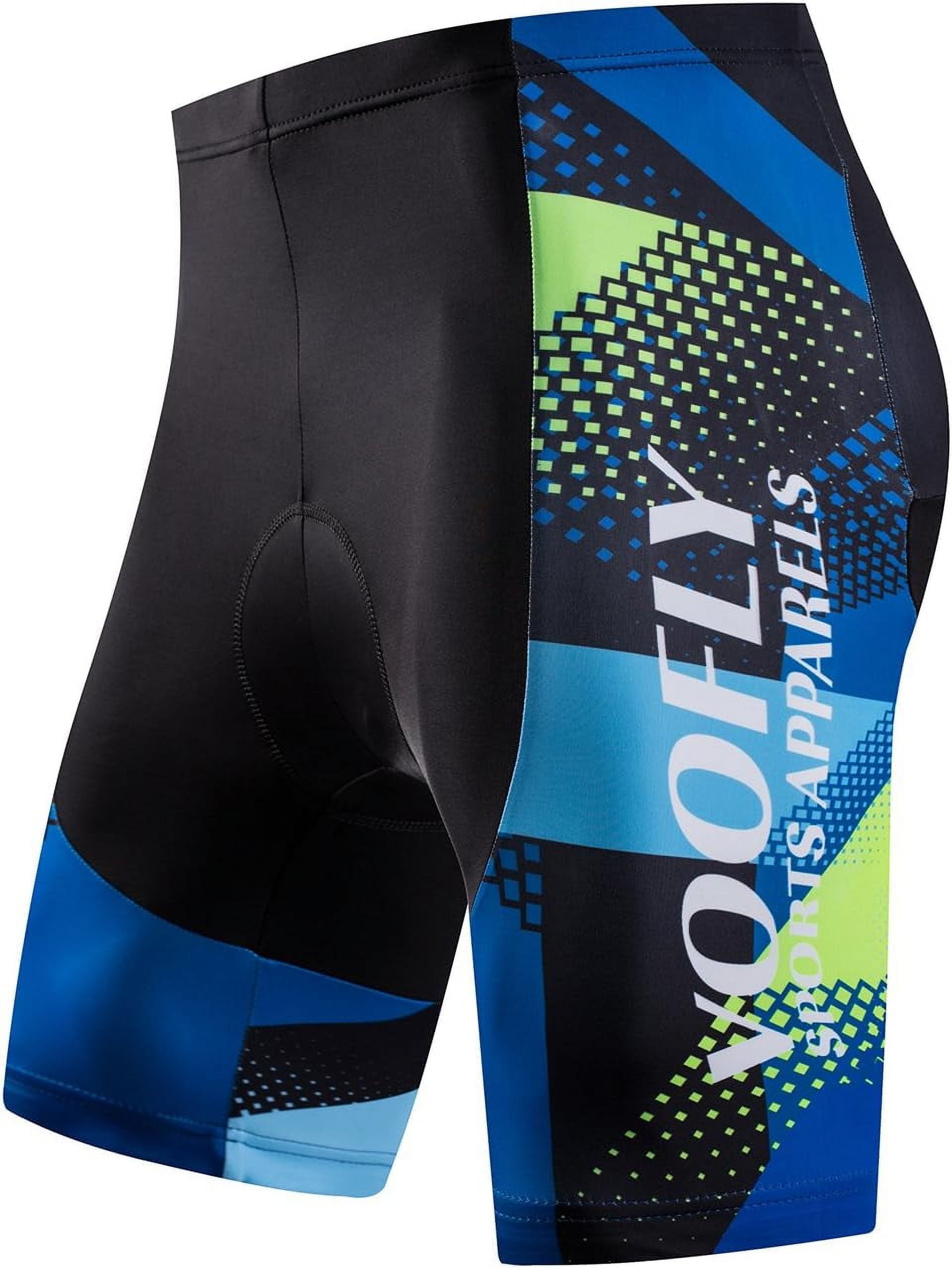 voofly Men's Cycling Padded Shorts Riding Tights Stretch Breathable Gel Padded Biking Clothing ...
